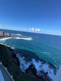 The hotel offers a magnificent view of the ocean. (Viewing from room)