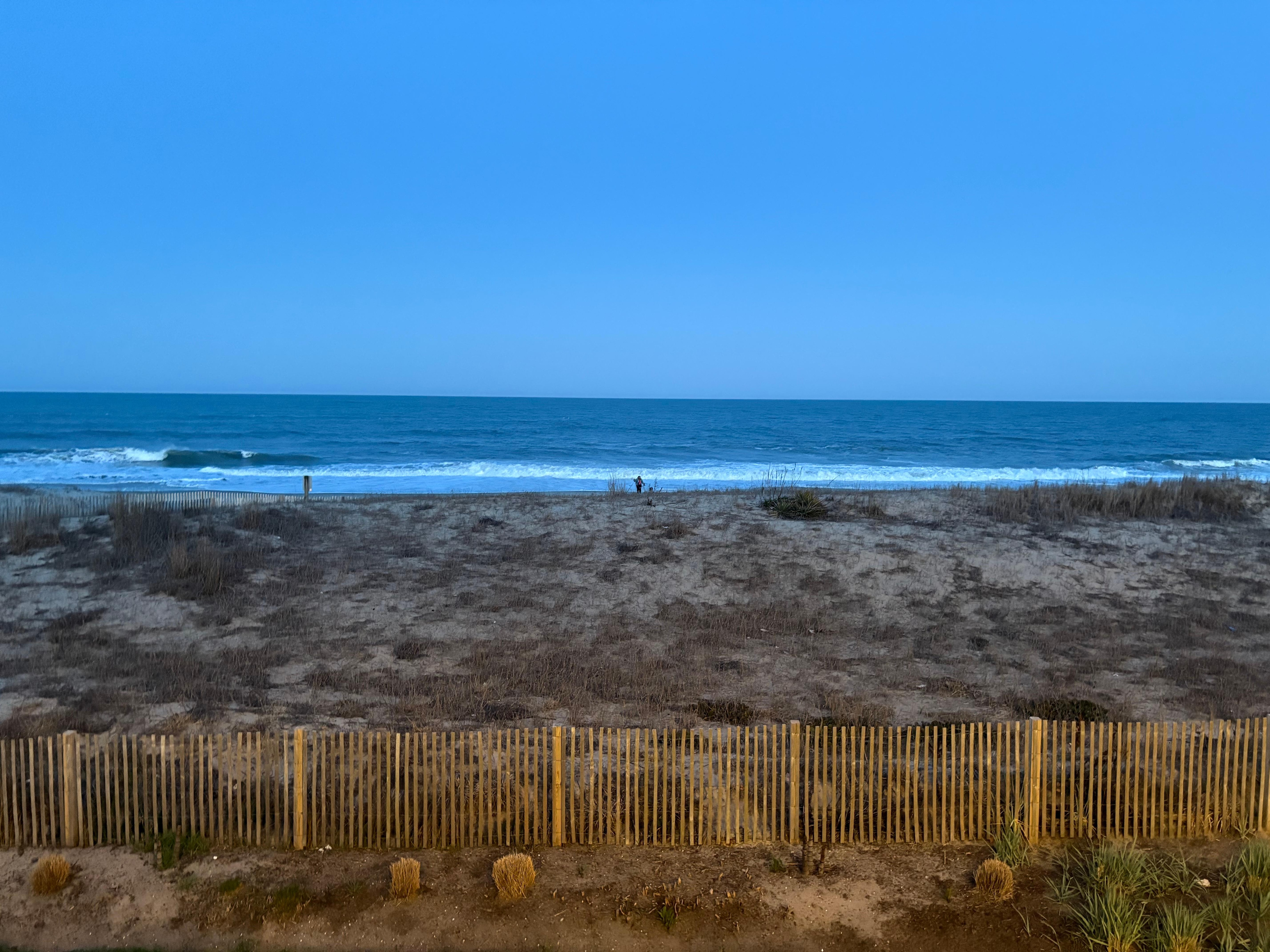 Beach view from our room