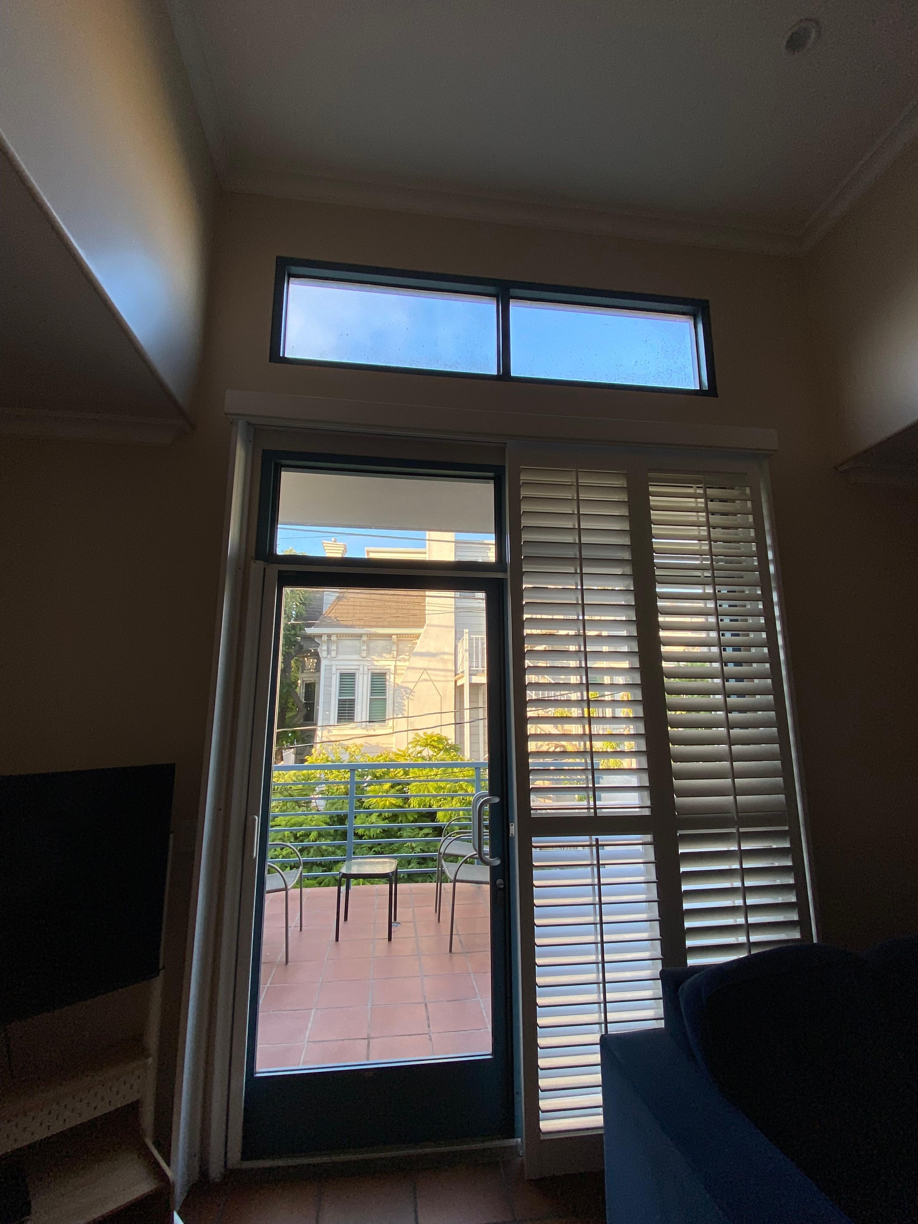 Looking out to the patio