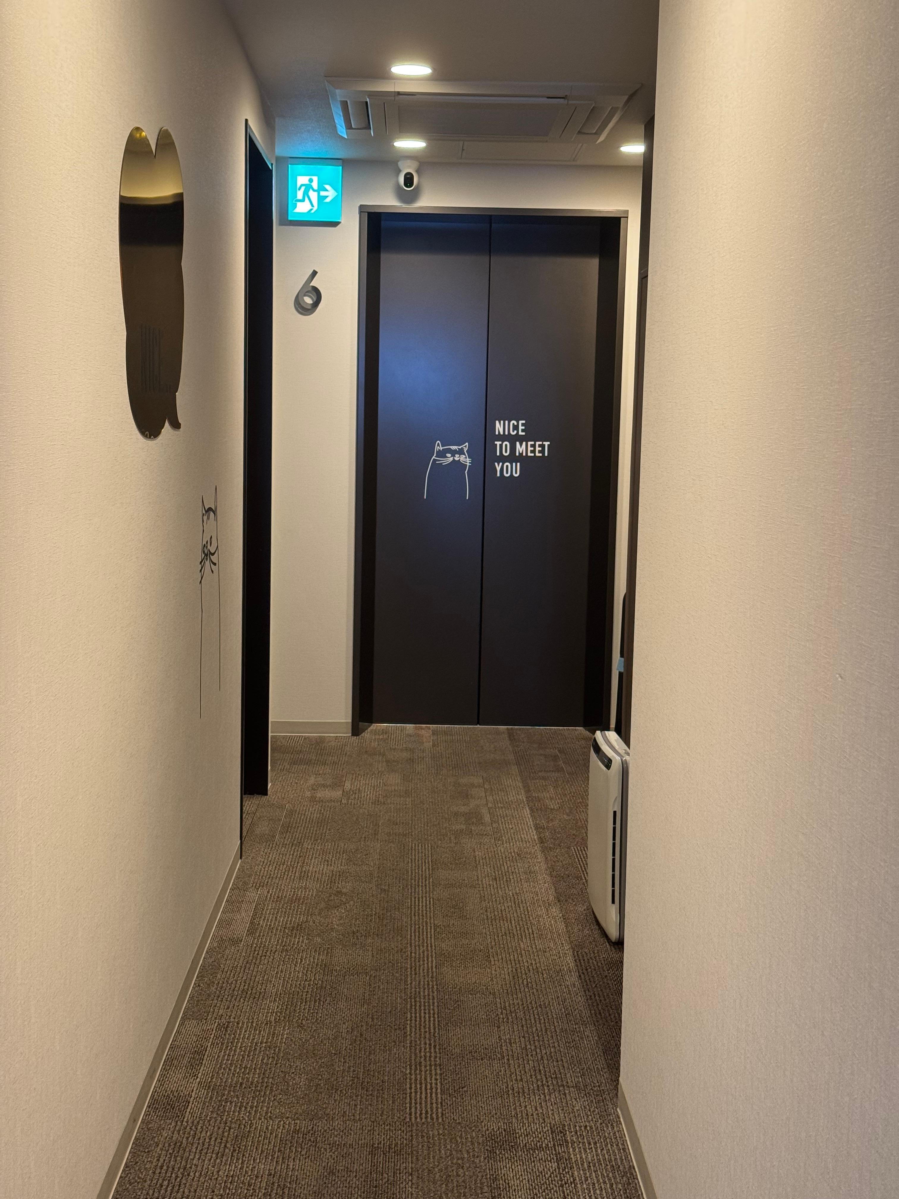 Hallway to elevator 
