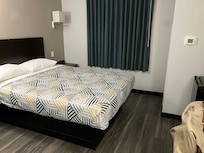 Clean and comfortable with a refrigerator and microwave.
