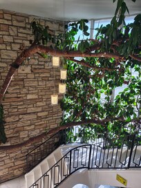 Stairs down to lobby.