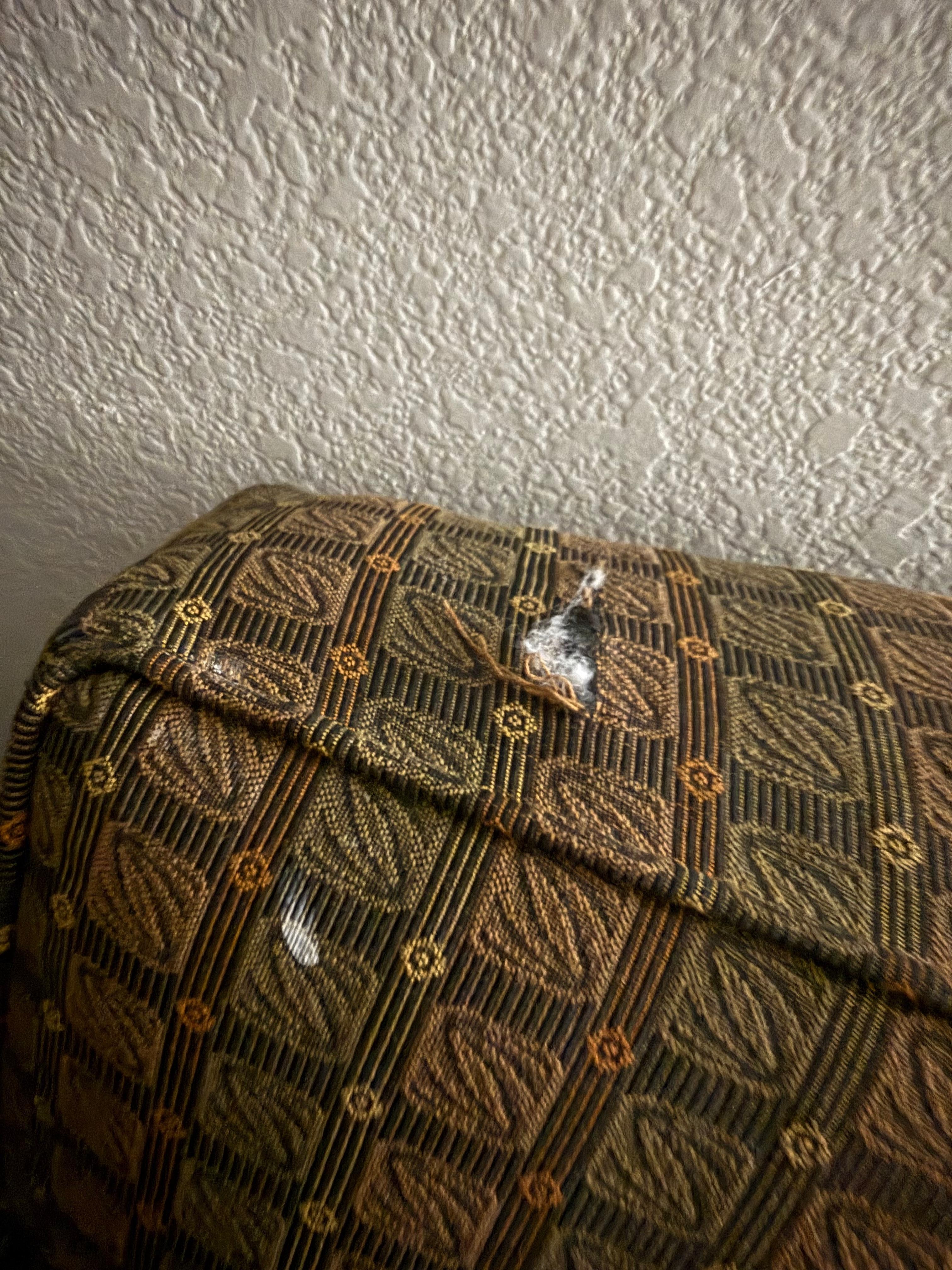 Holes in couch 