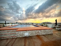 Rooftop pool and view