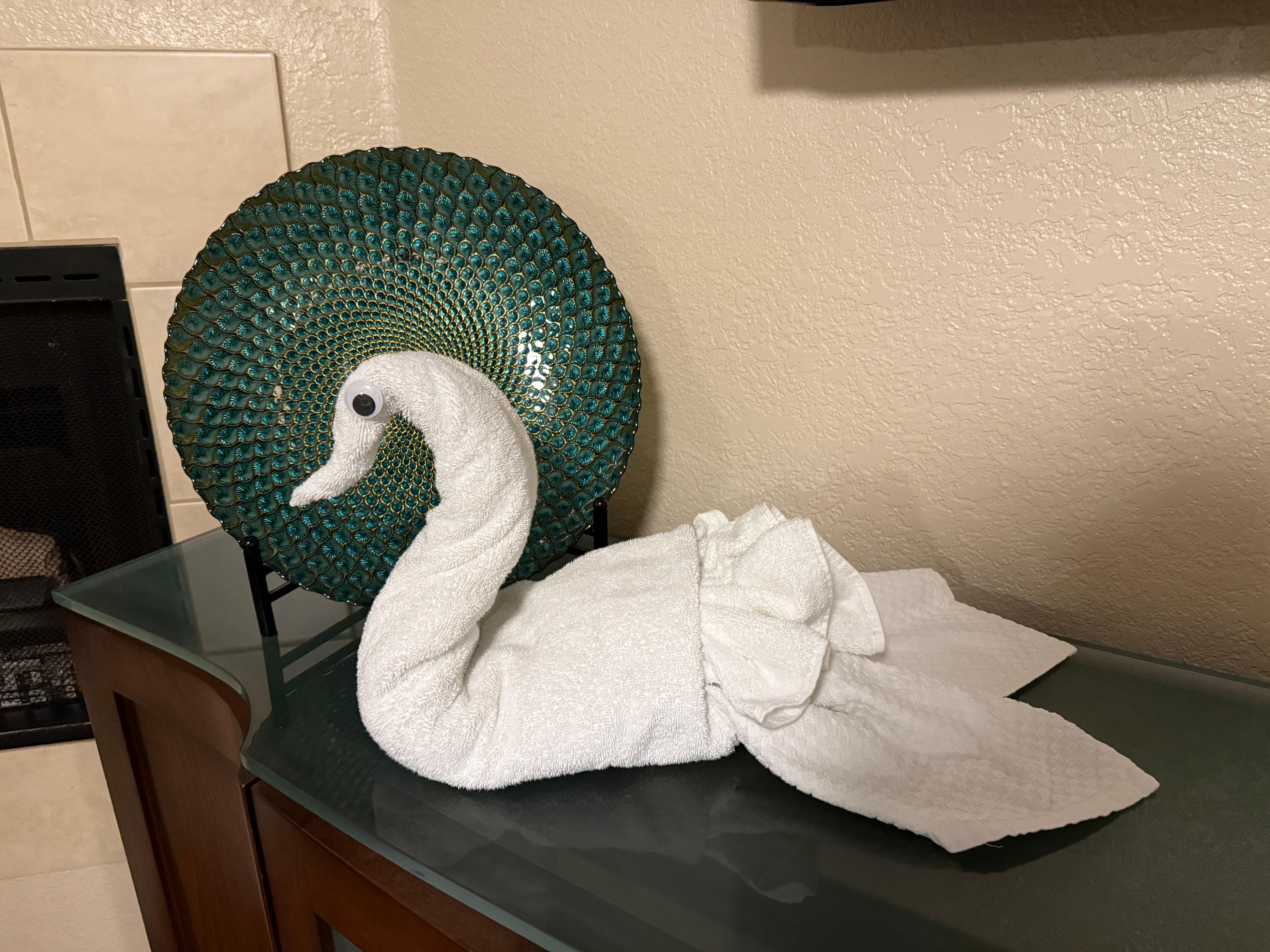 A nice touch to greet us when we arrived