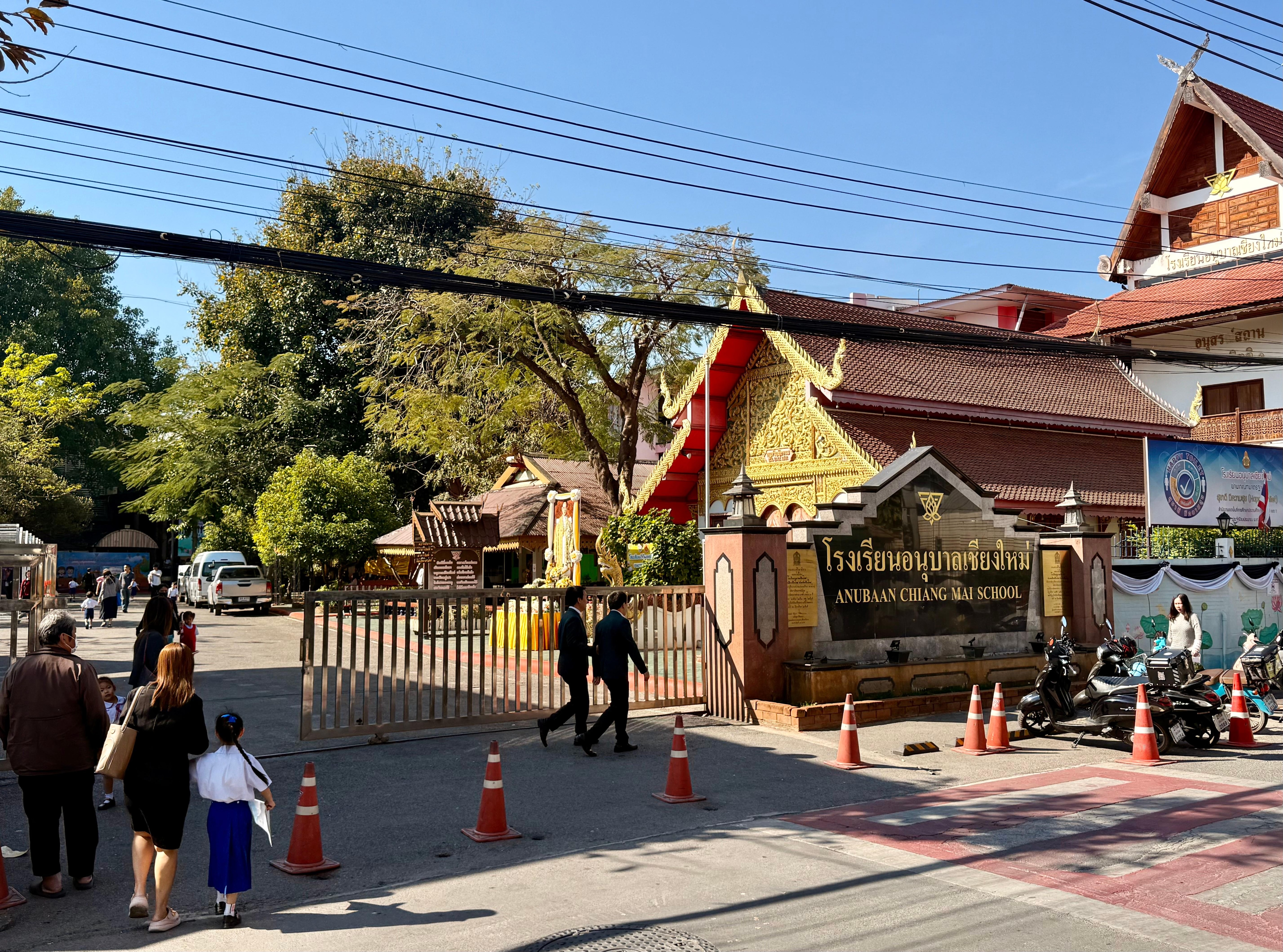 The school opposite is a delight to view over breakfast