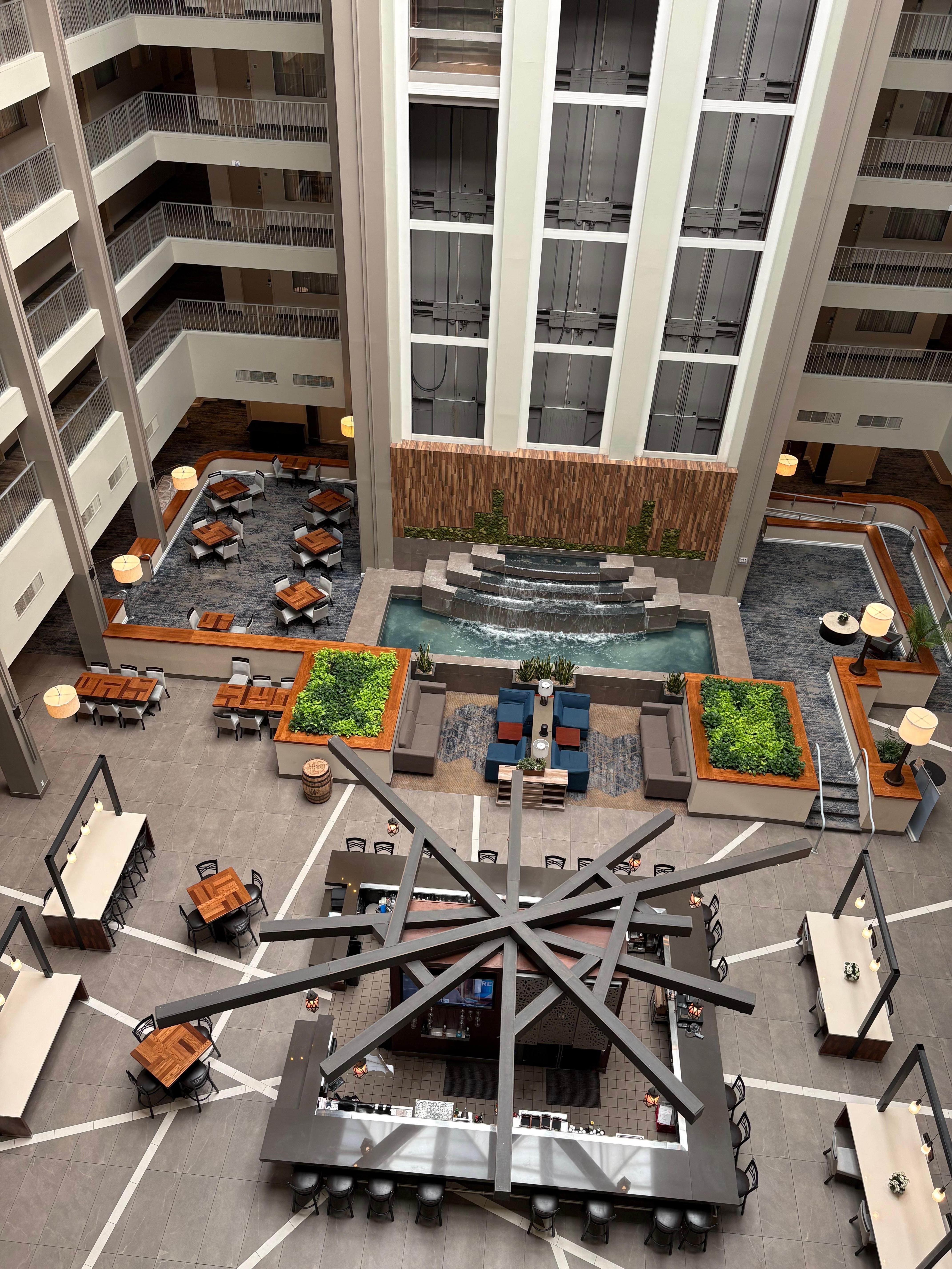 The view of the Atrium from our room, so pretty. 