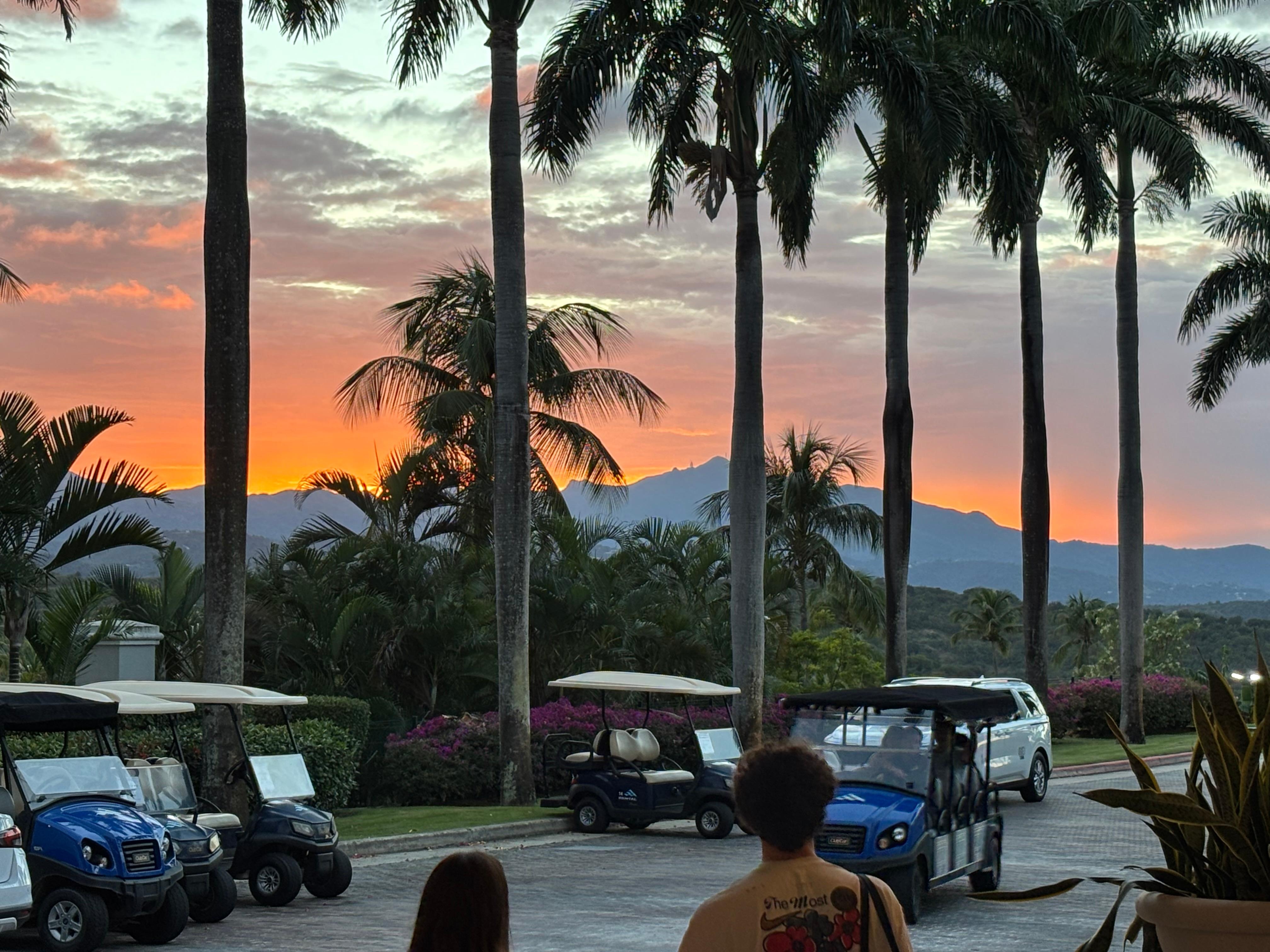 Sunset from main hotel lobbu