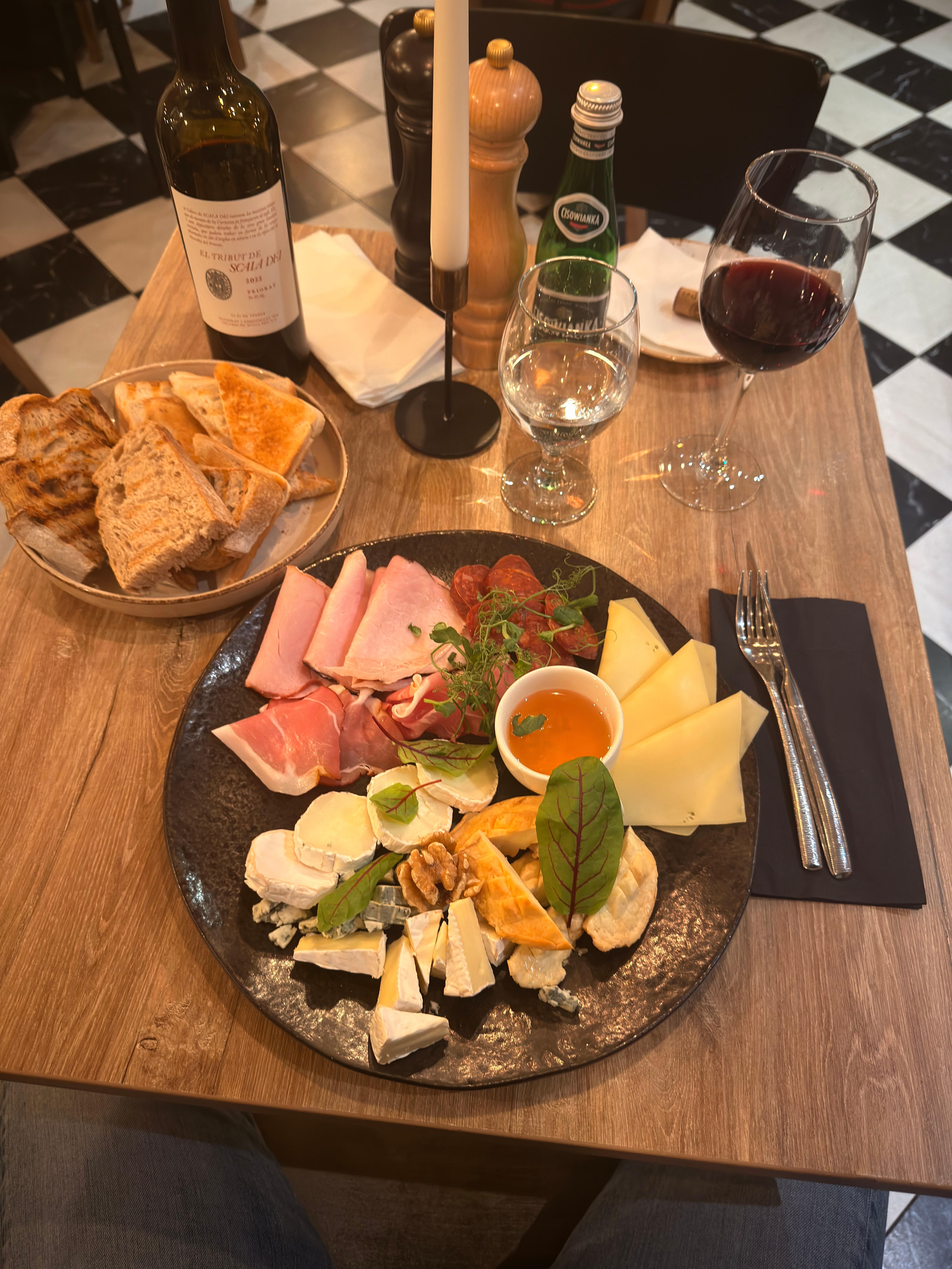 Middagen var perfekt. 