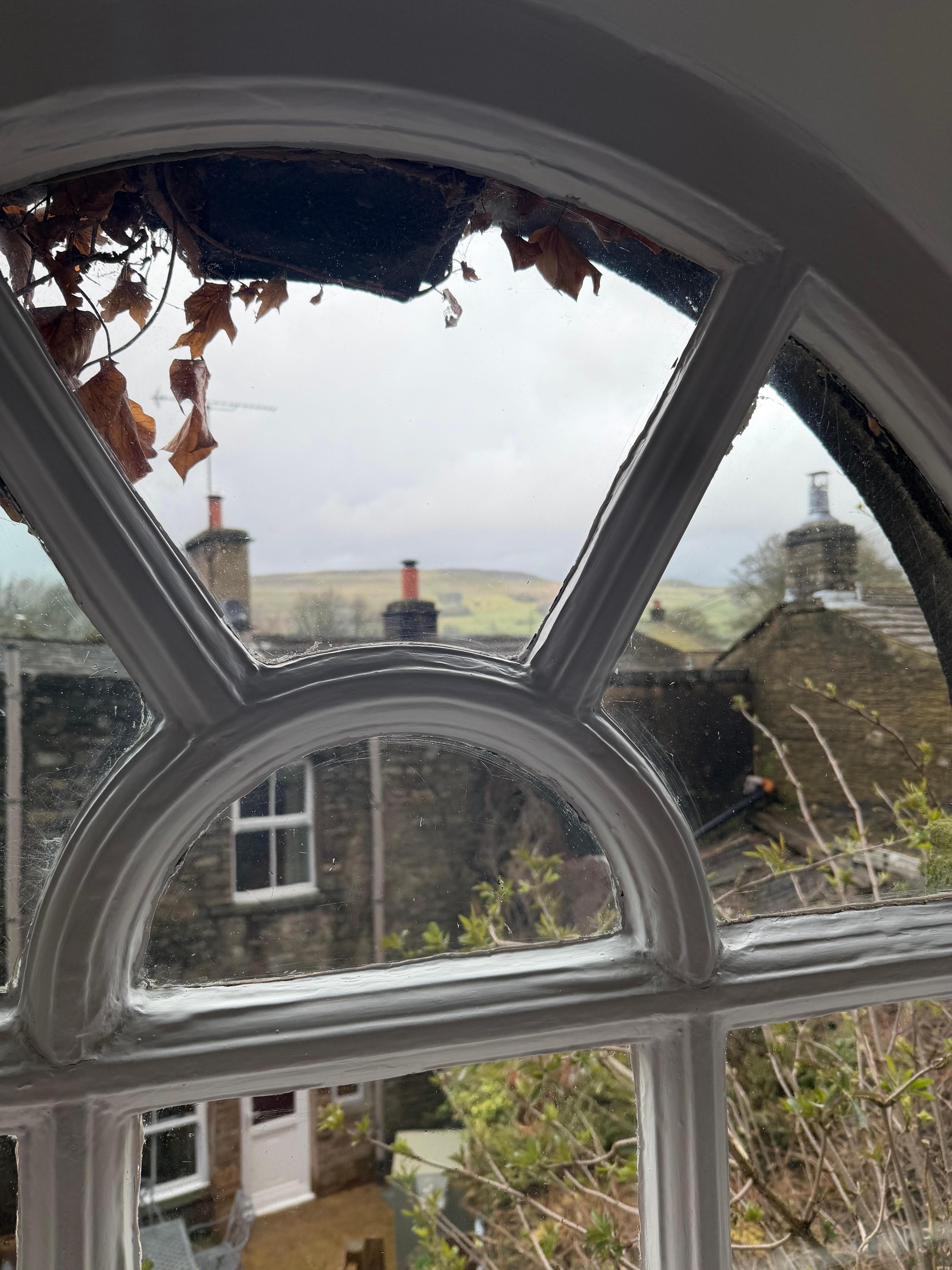 View from one of the windows inside hotel