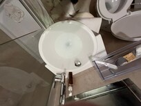 Slow draining sink.