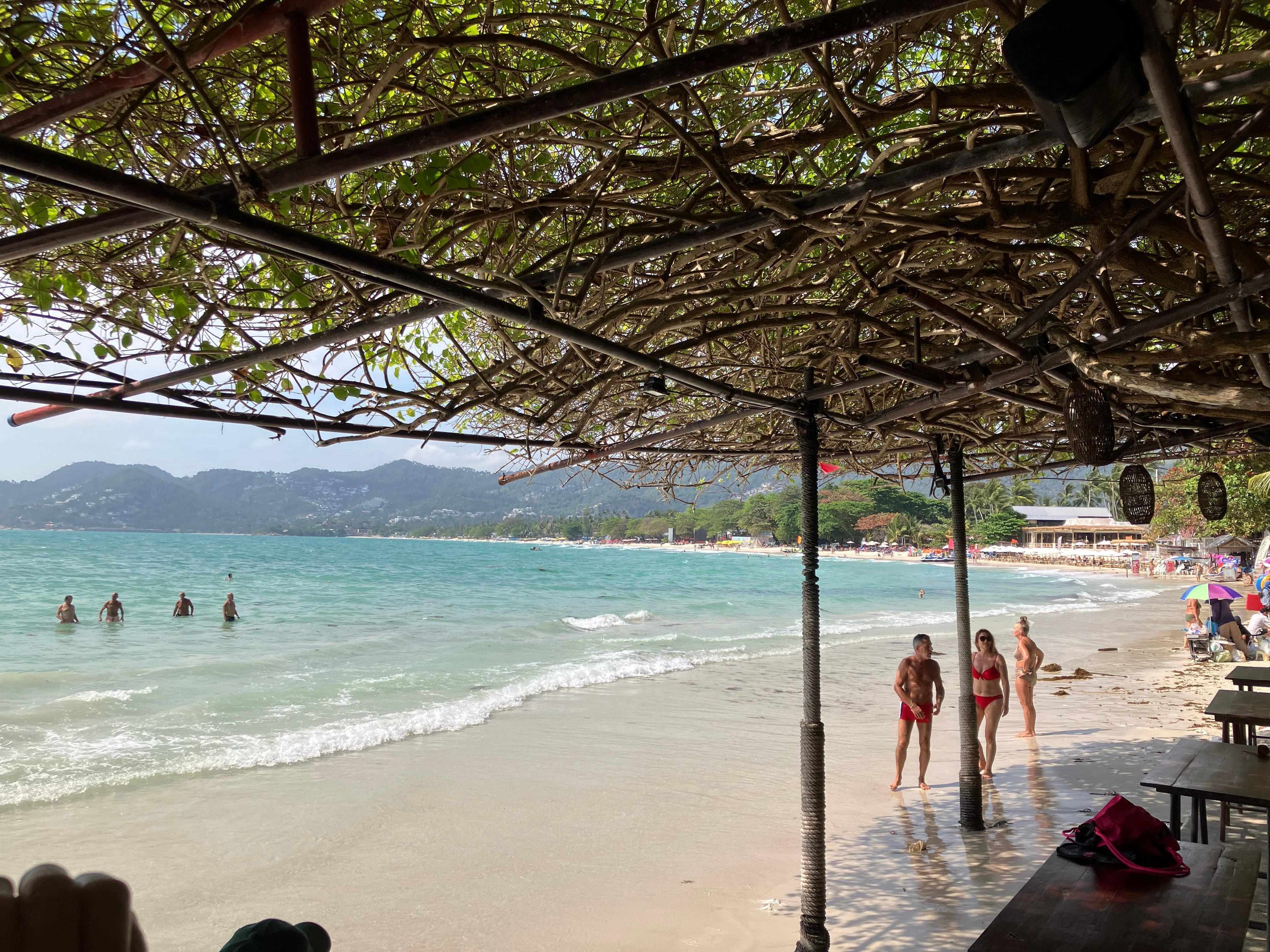 View from back of hotel right on to the beach