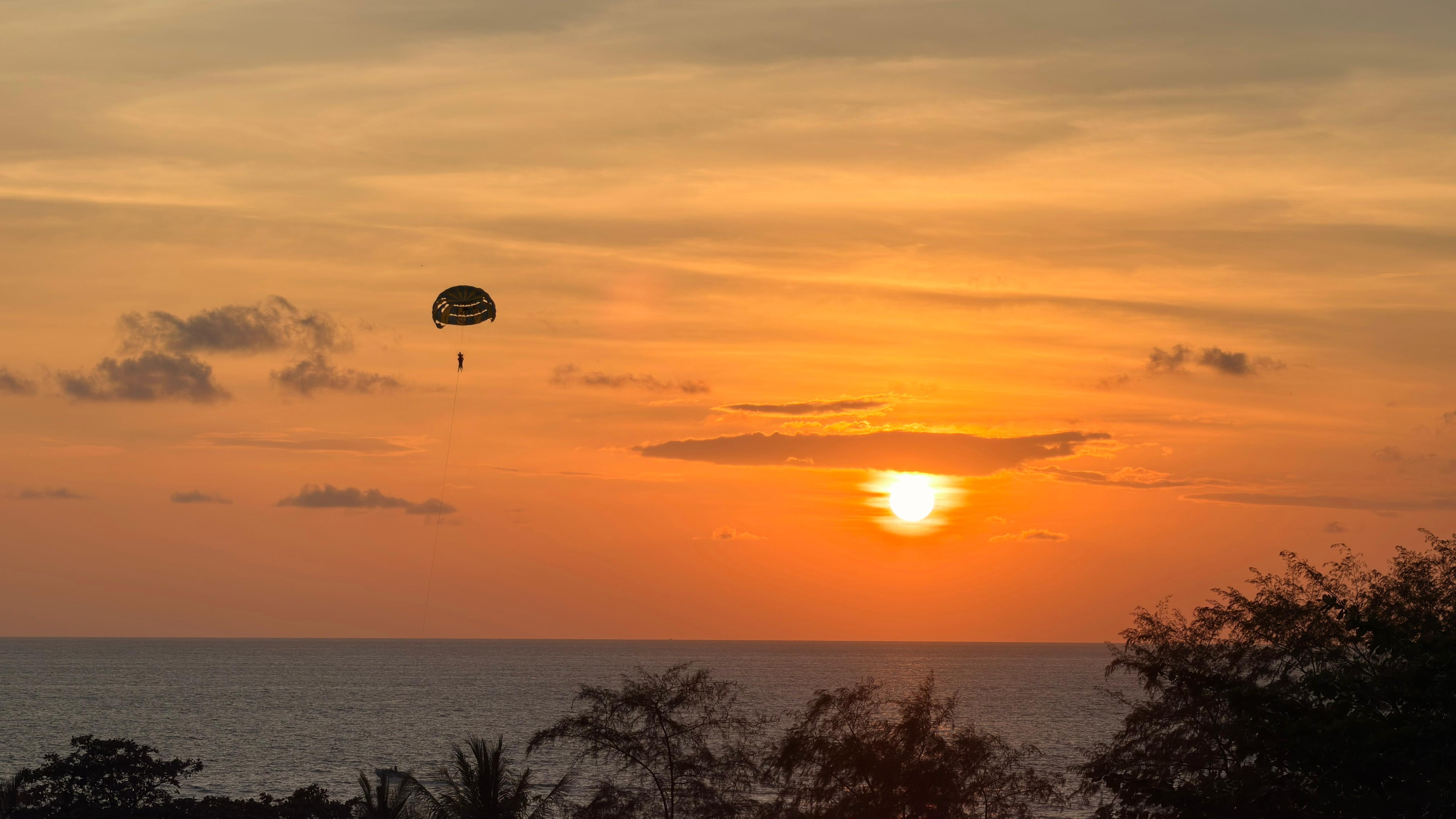 Sunset view from hotel roof top bar