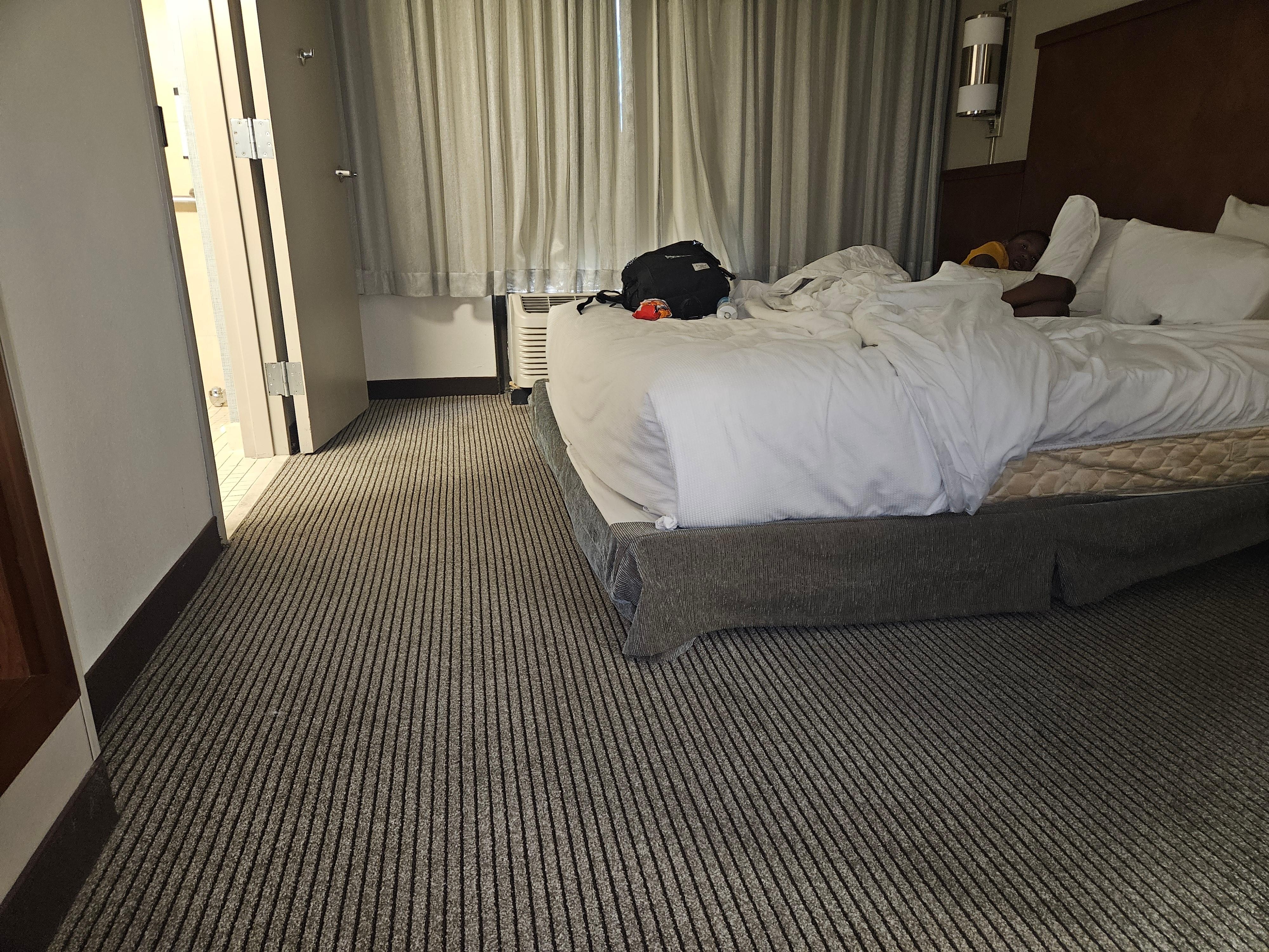 Bed wore down to the floor,  had issues getting wheelchair into the bathroom 