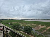 발코니에서 본 메콩강 풍경