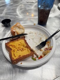 There was an omelette on the right but we ate it before I could get a picture lol