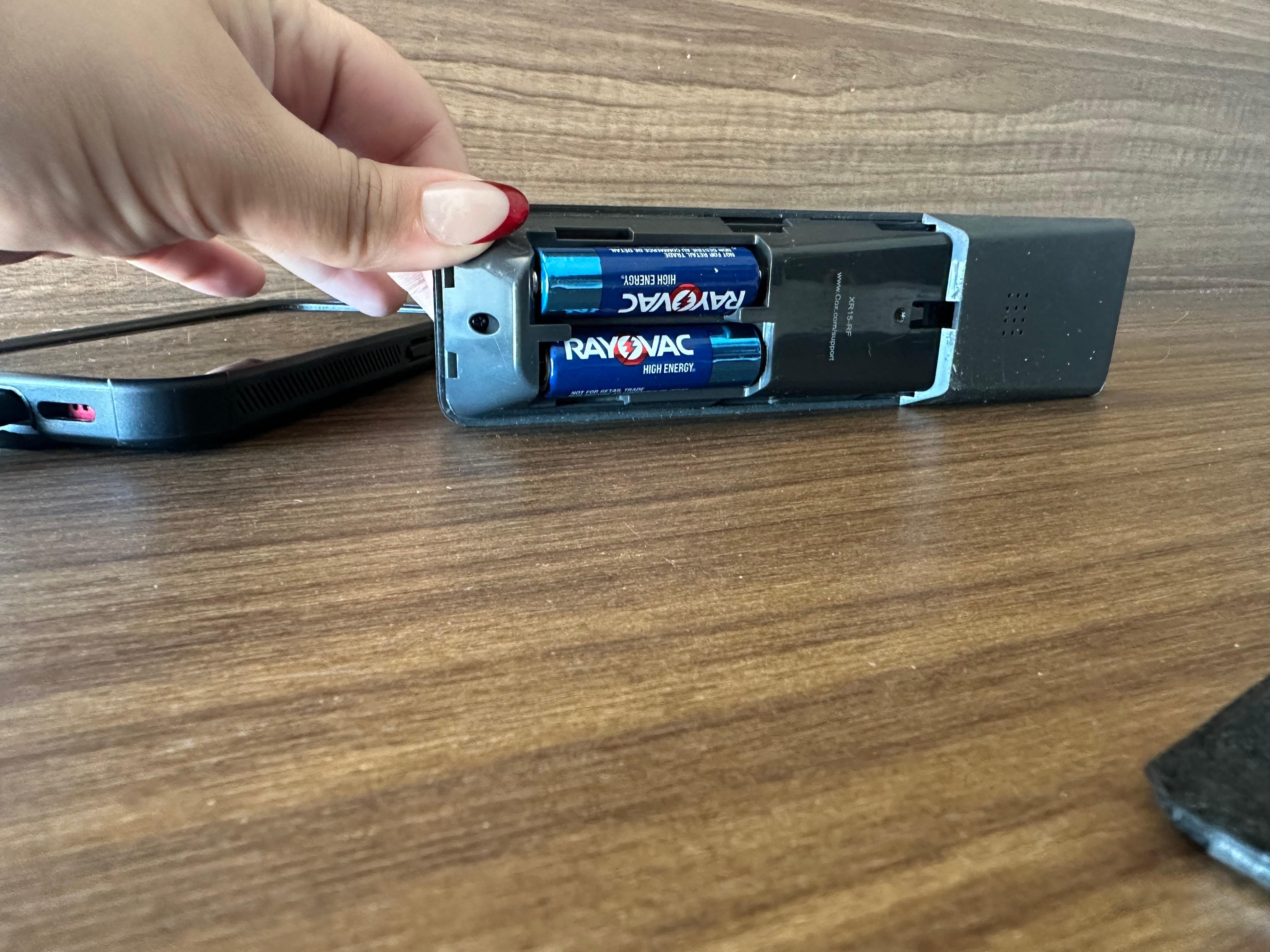 Backing of remote is missing.