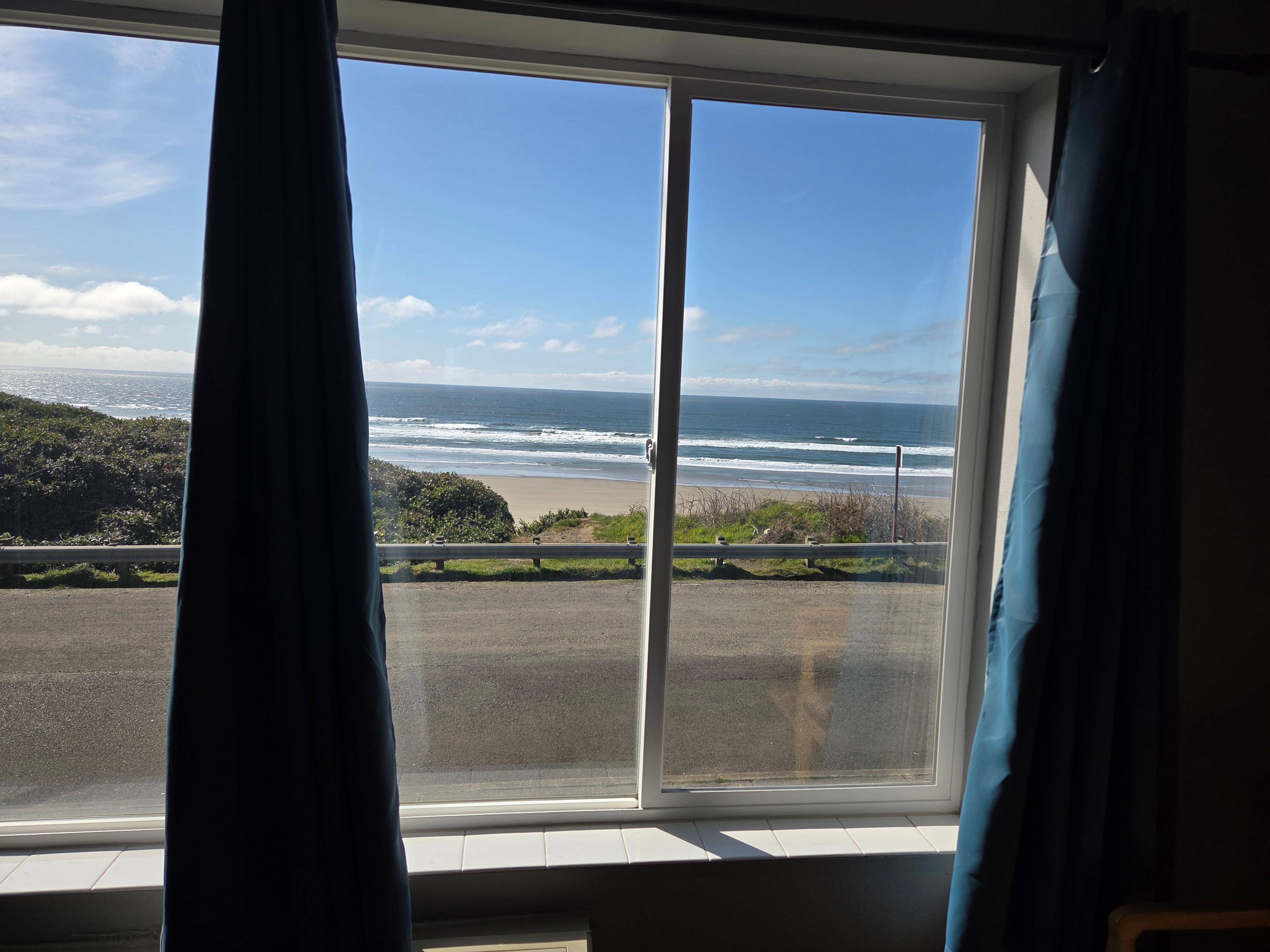 The road really wasn't an issue. And when you were on the bed,  you didn't even see the road. This is from the second level.