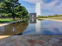 Reflection pool at OKC National Museum