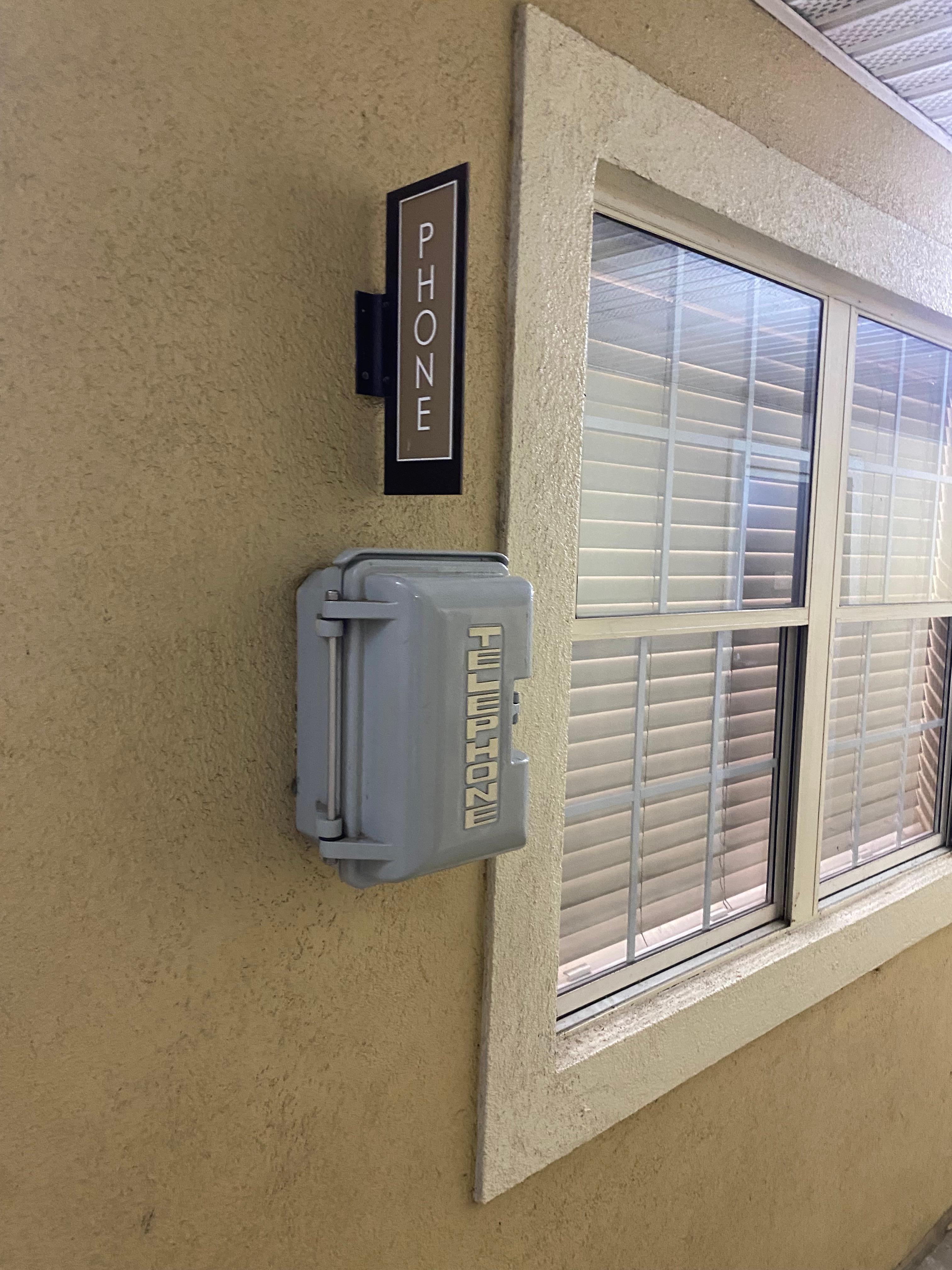 Telephone for instructions 