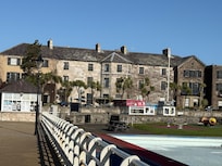 View of hotel from the pier