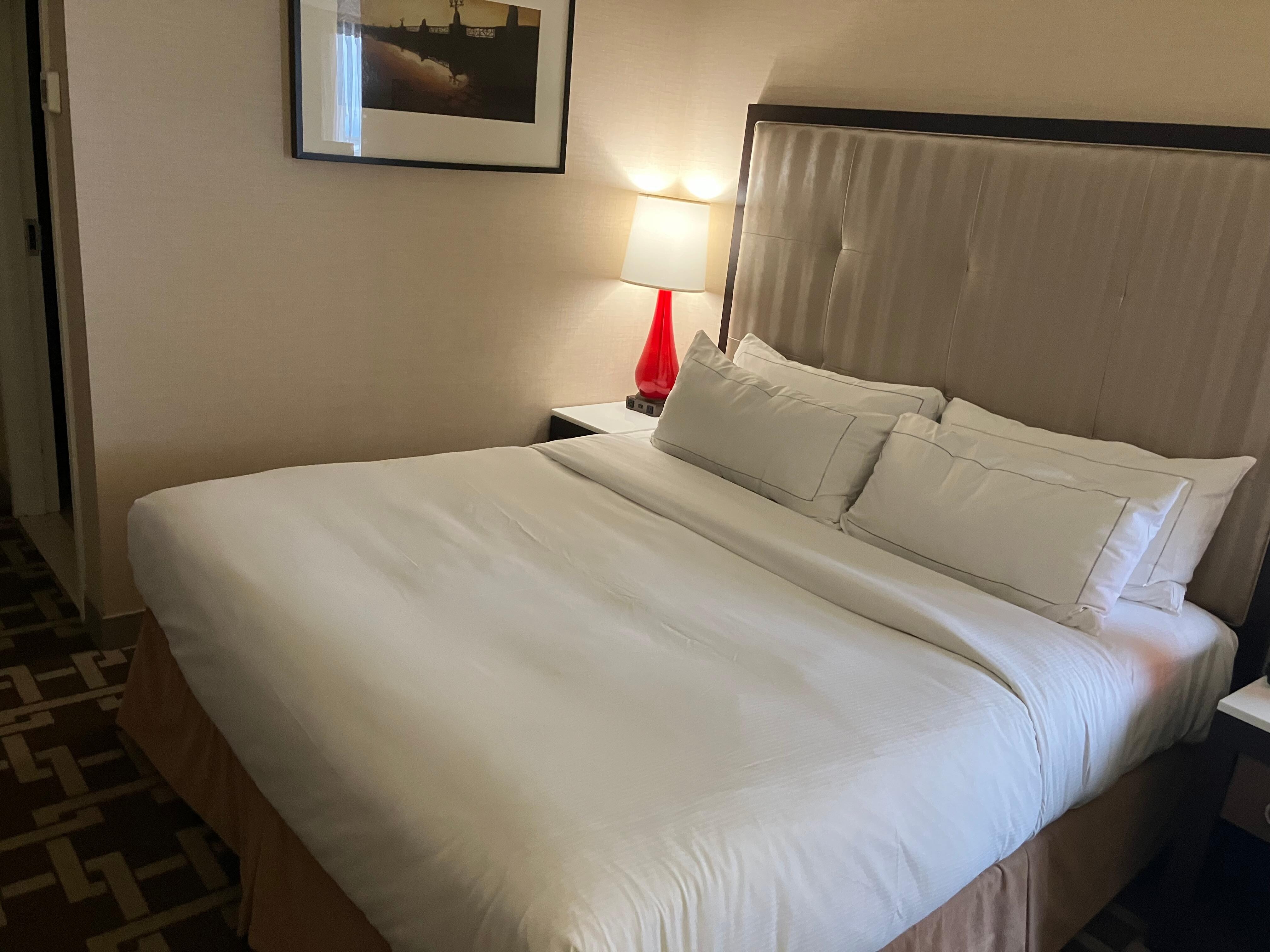 Comfortable king sized bed