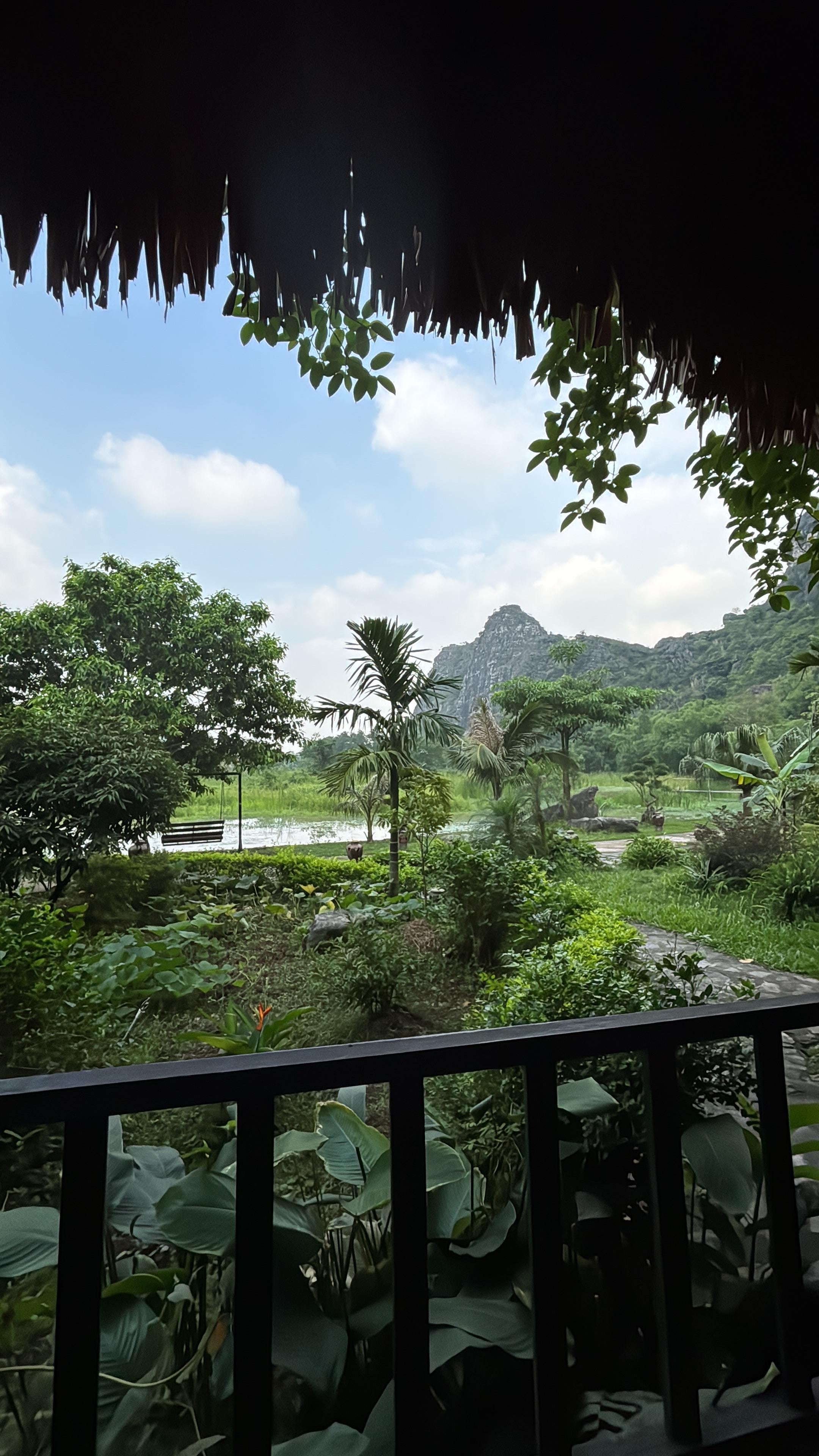 View from the decking of the room