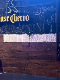 Rooftop bar. Guess they ran out of tile