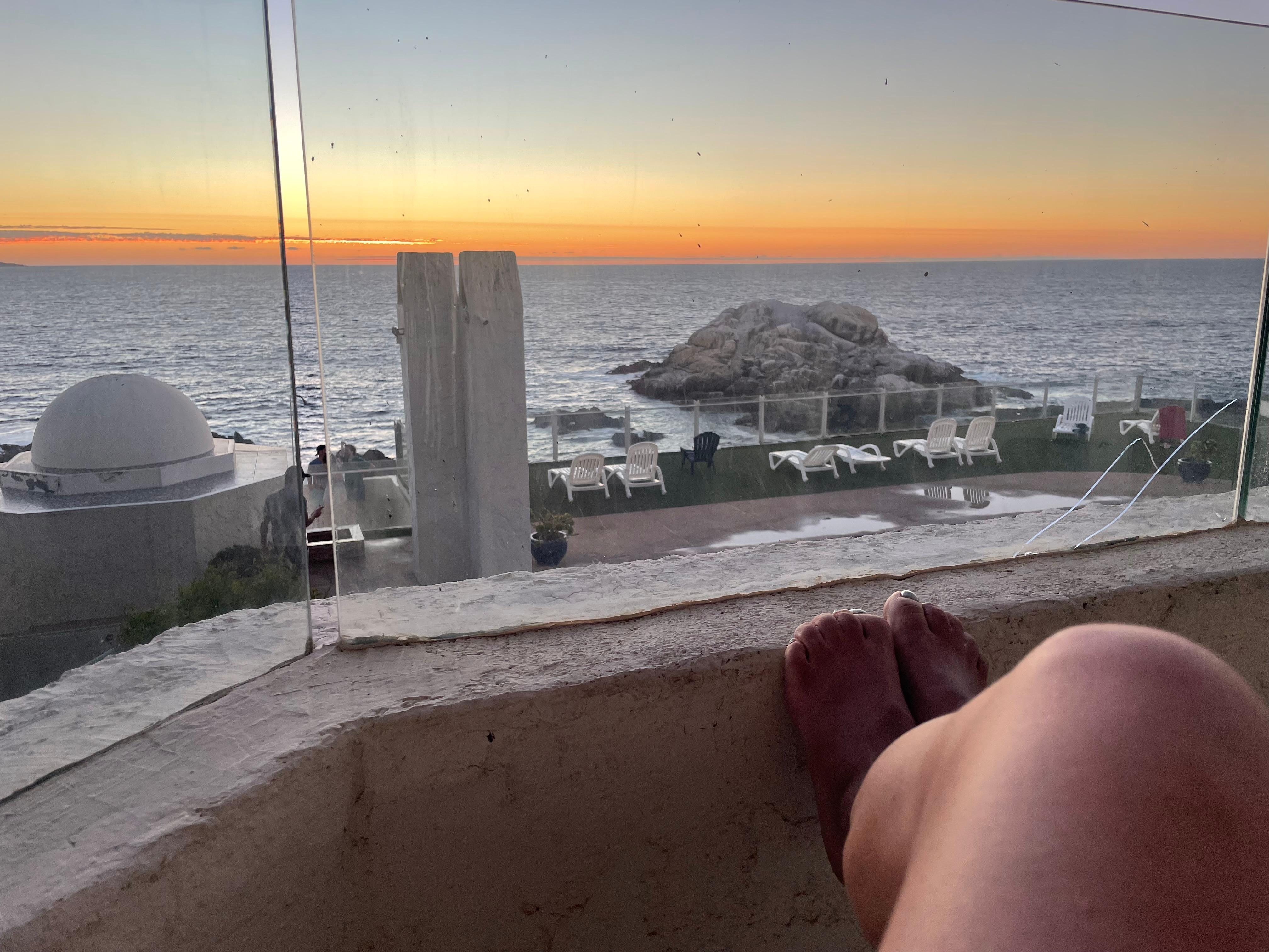 Fotografía desde la habitación, hermosa vista a la playa 