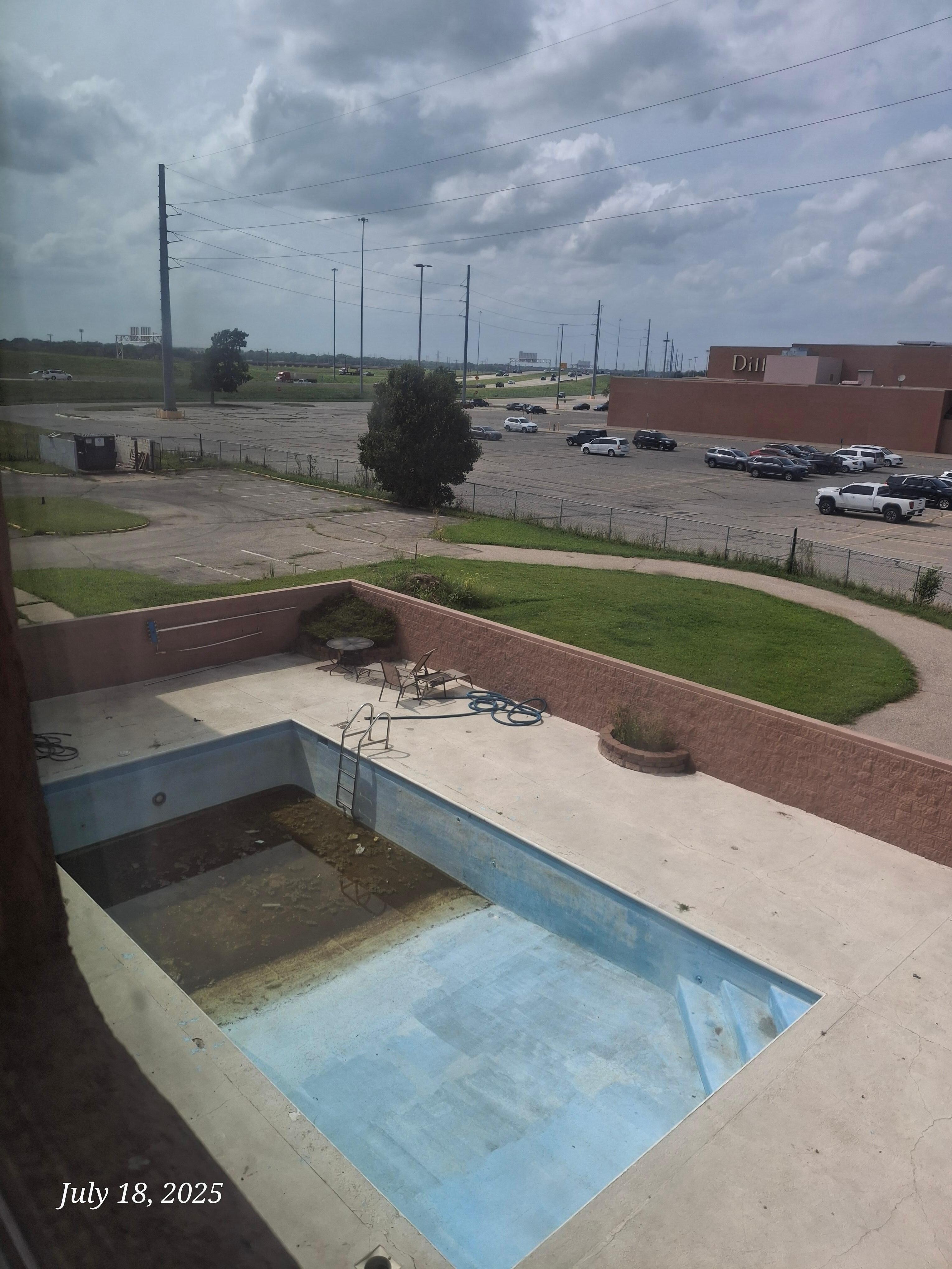 Overlooking the pool