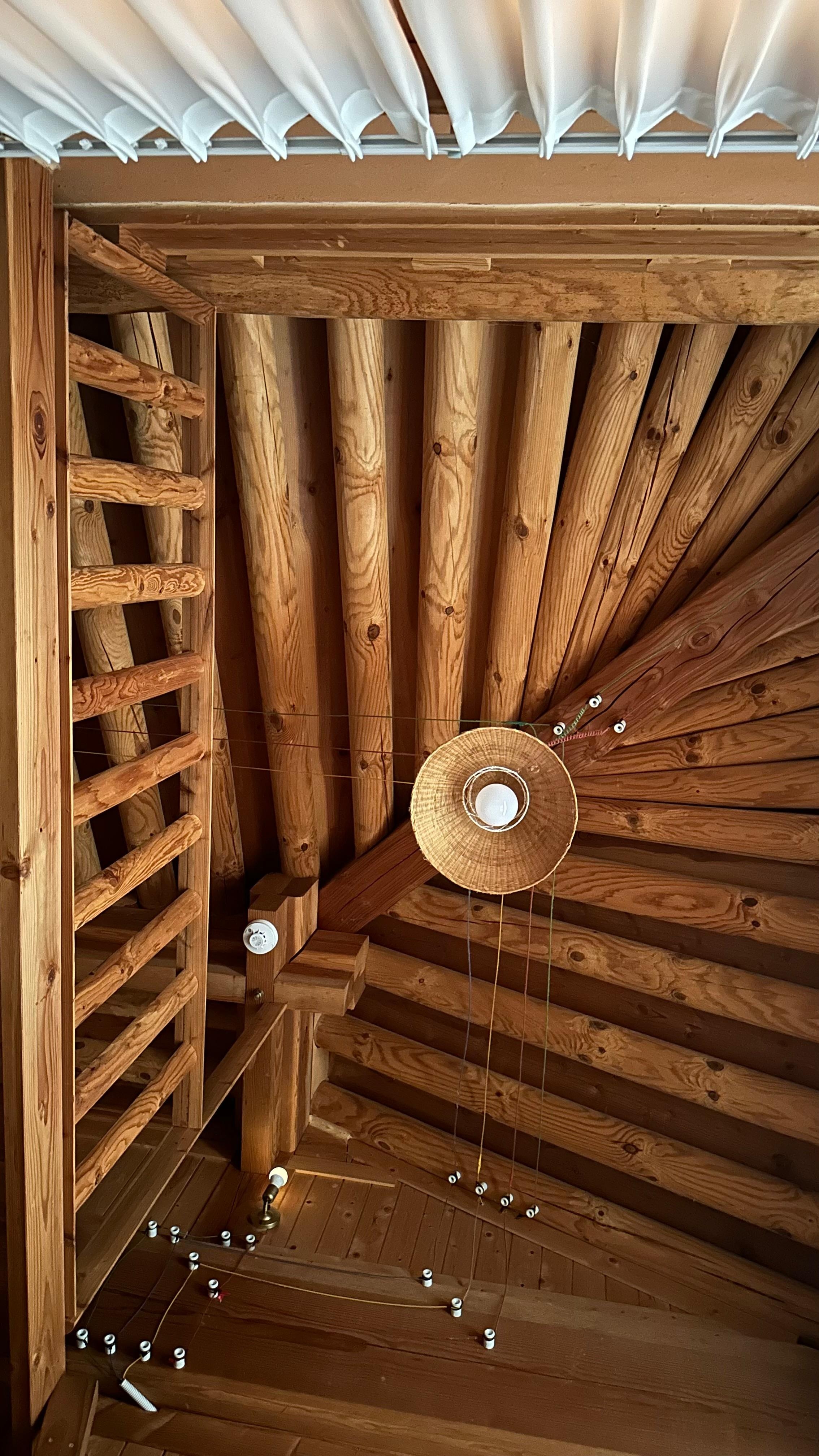 Korean traditional ceiling in a room. 