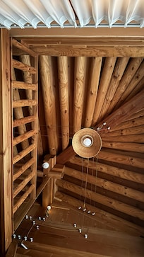 Korean traditional ceiling in a room.