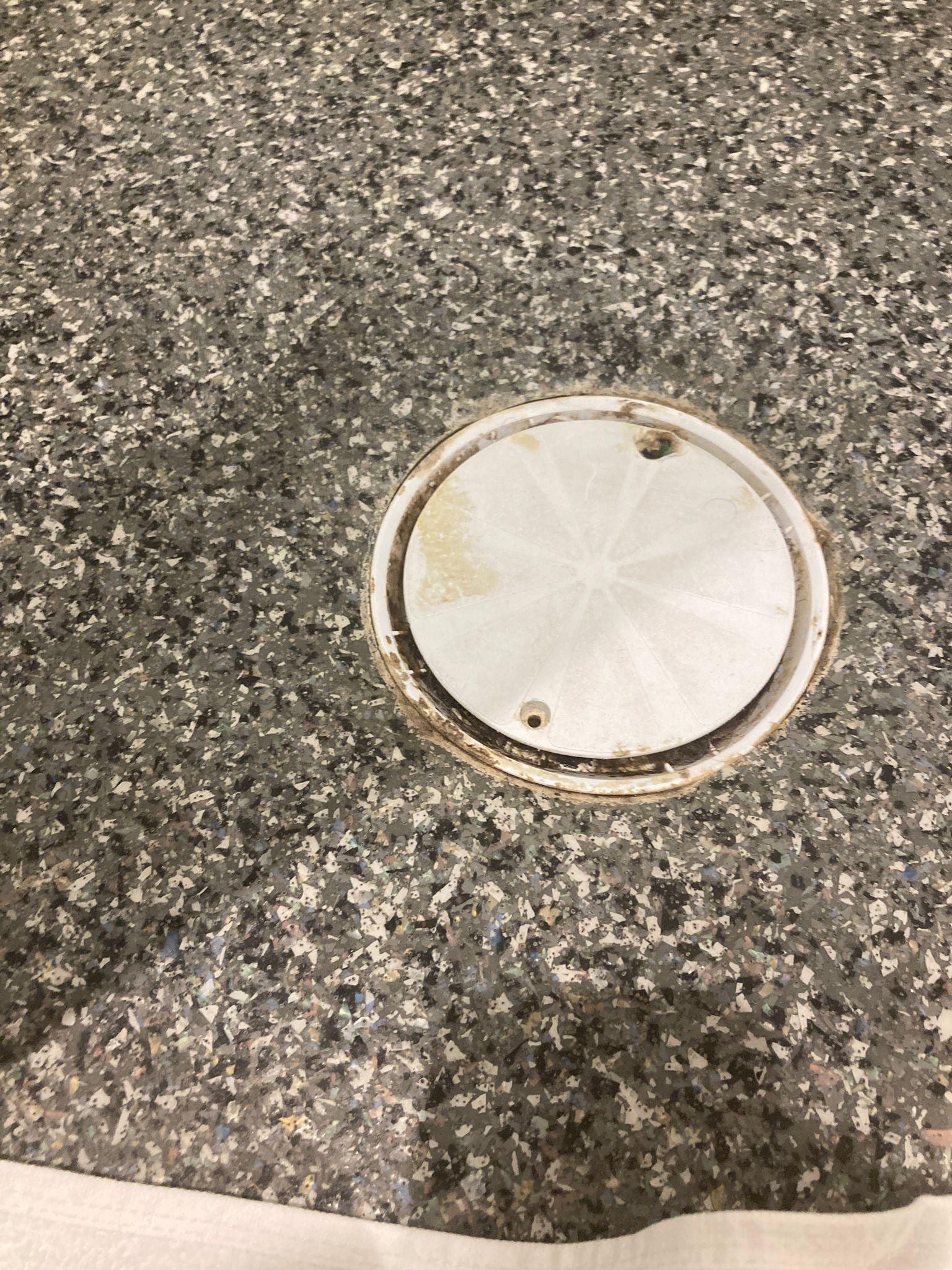 Drain not draining because clogged with filth