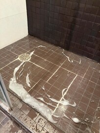 Clogged shower drain