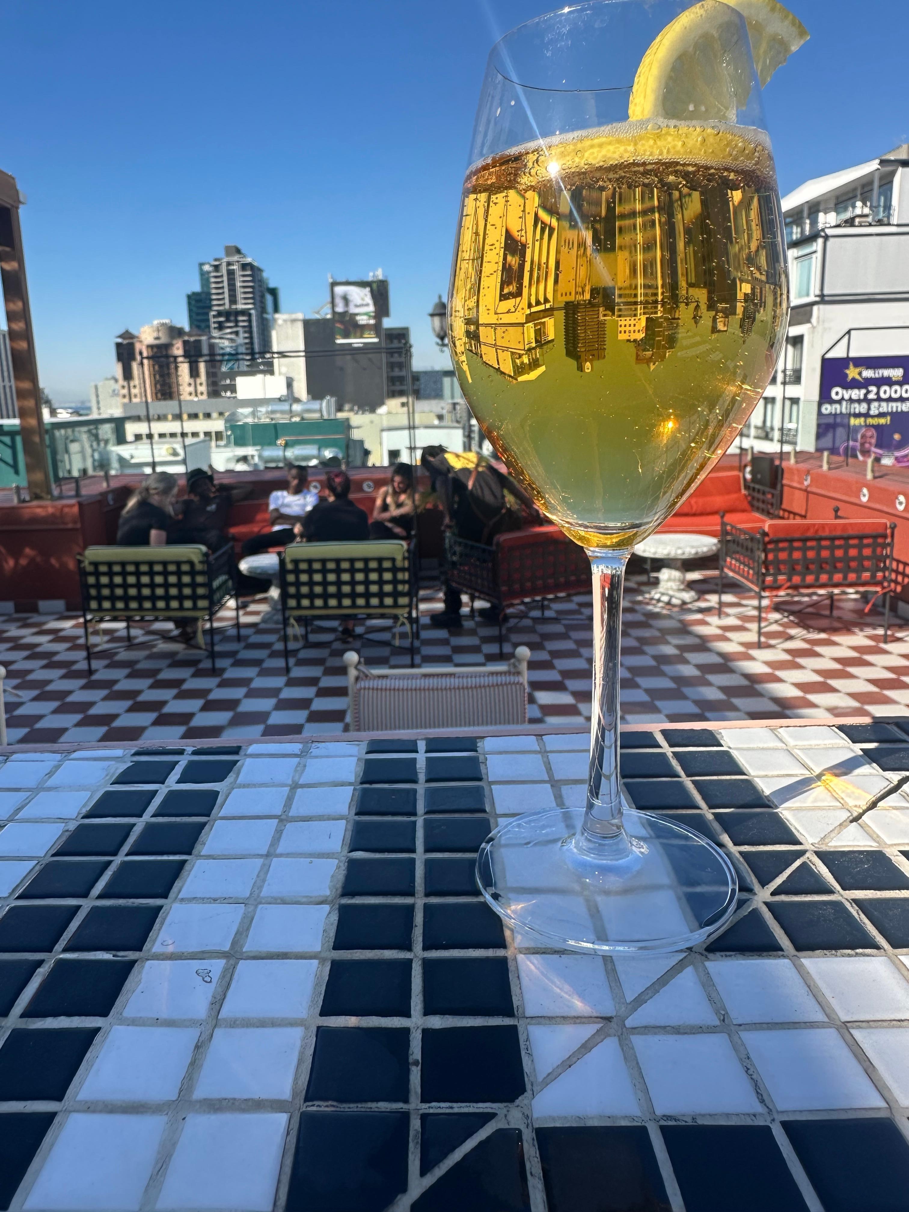 Relaxing in plungepool next door 