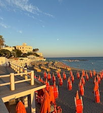 The beach across the street