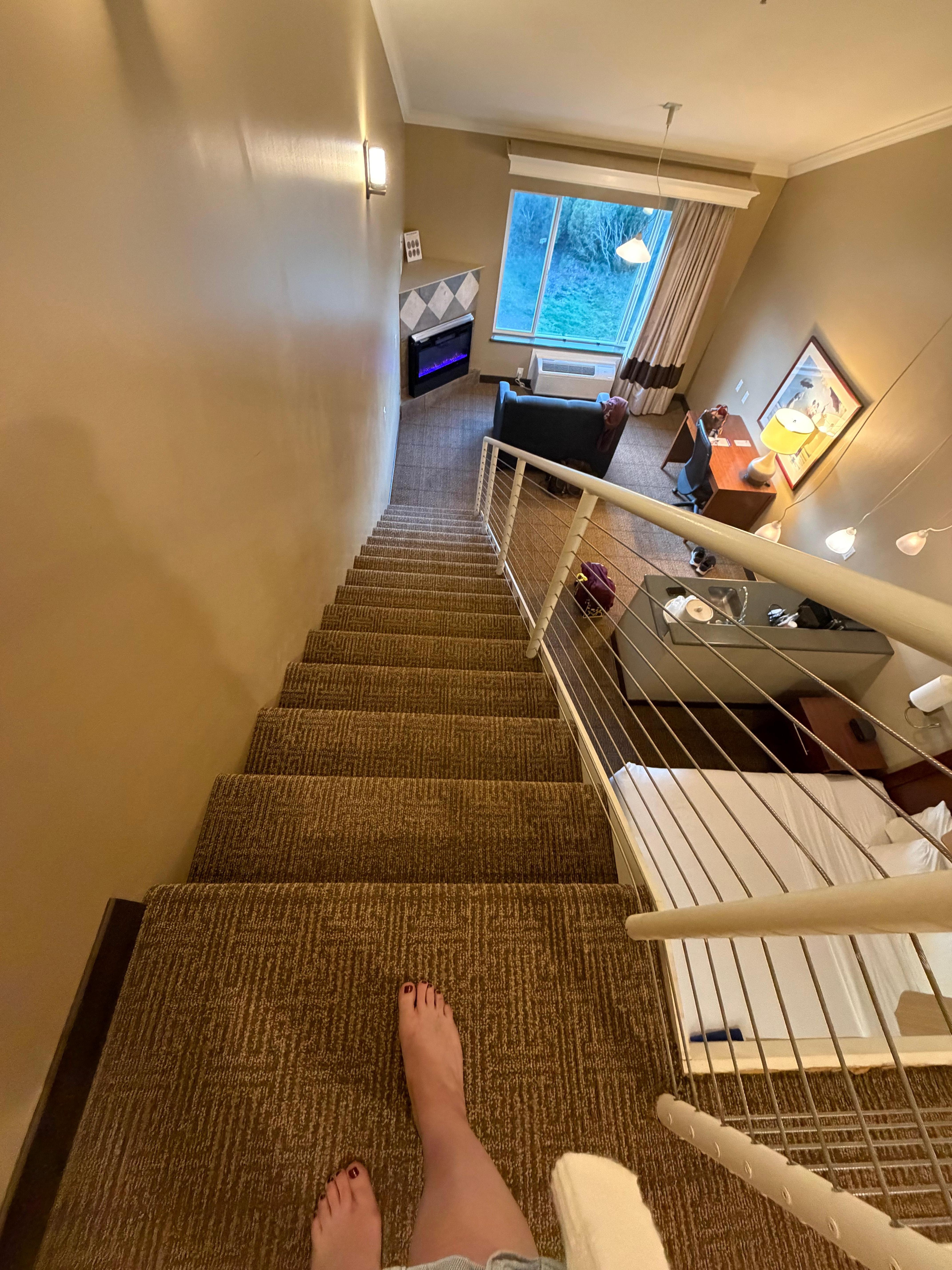 Upstairs jacuzzi looking down