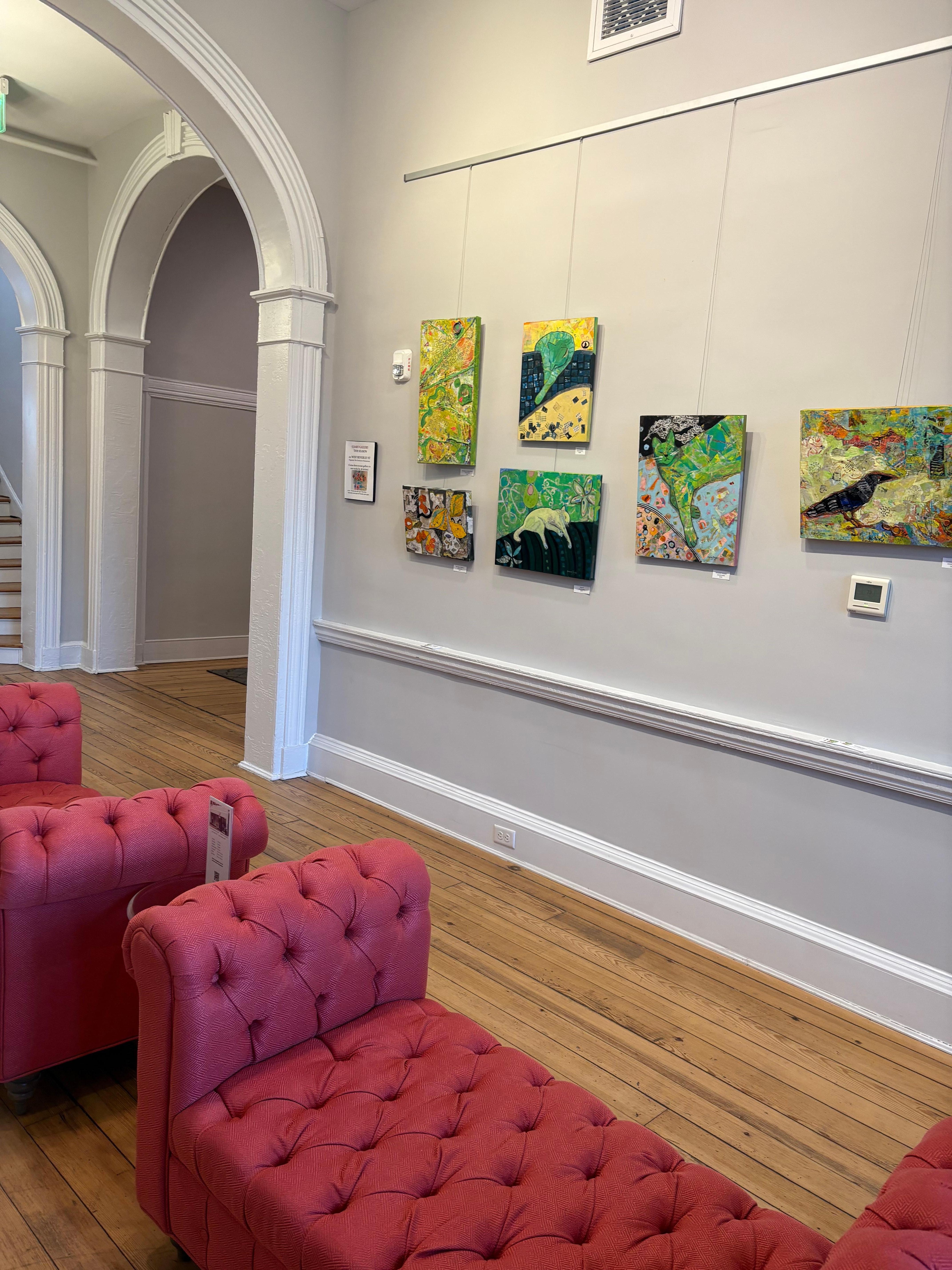 There was a small lounge that also served as an art gallery.  It featured lathe works of local artists.