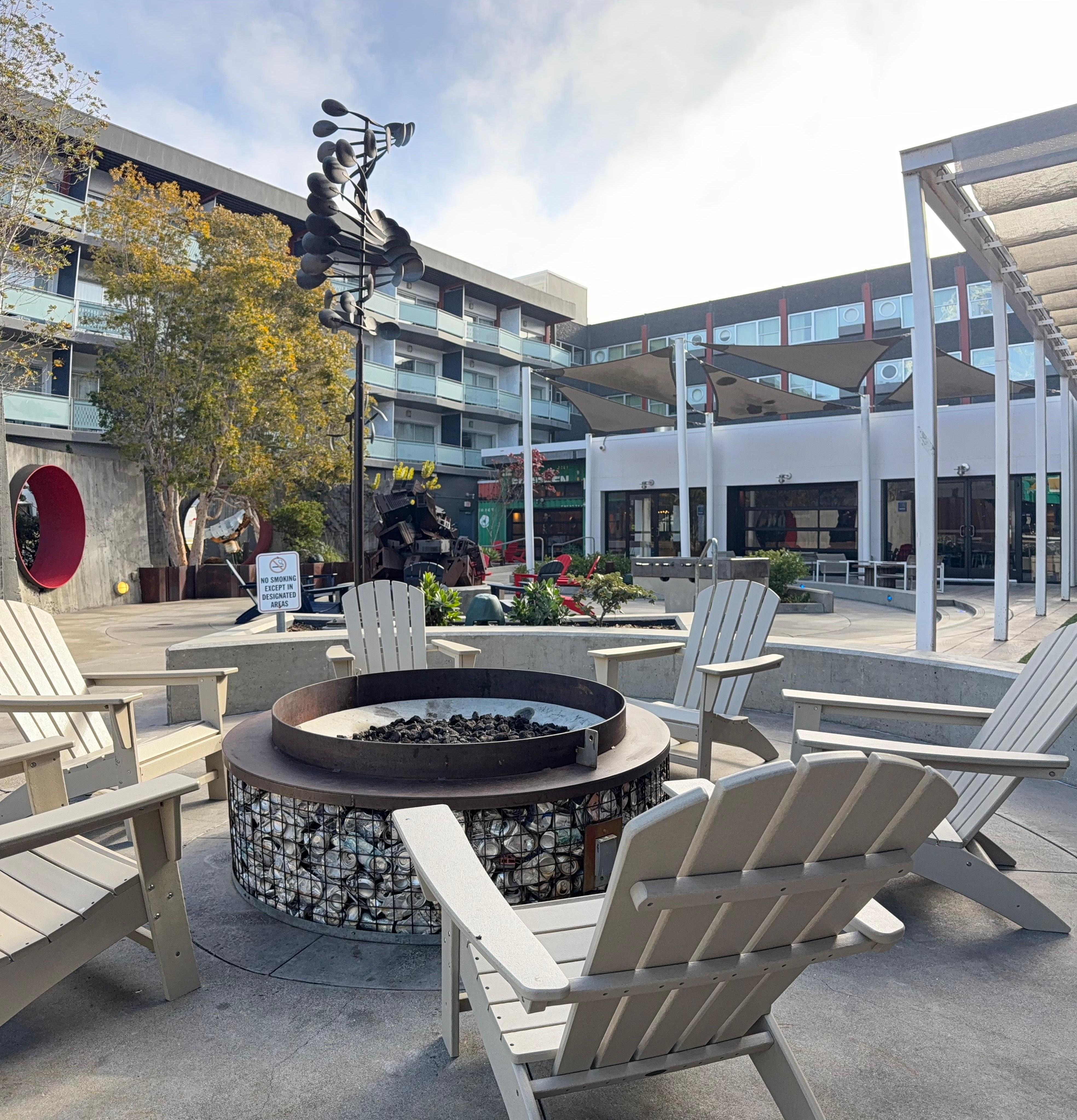 Love the fireplace and FREE smore kits 