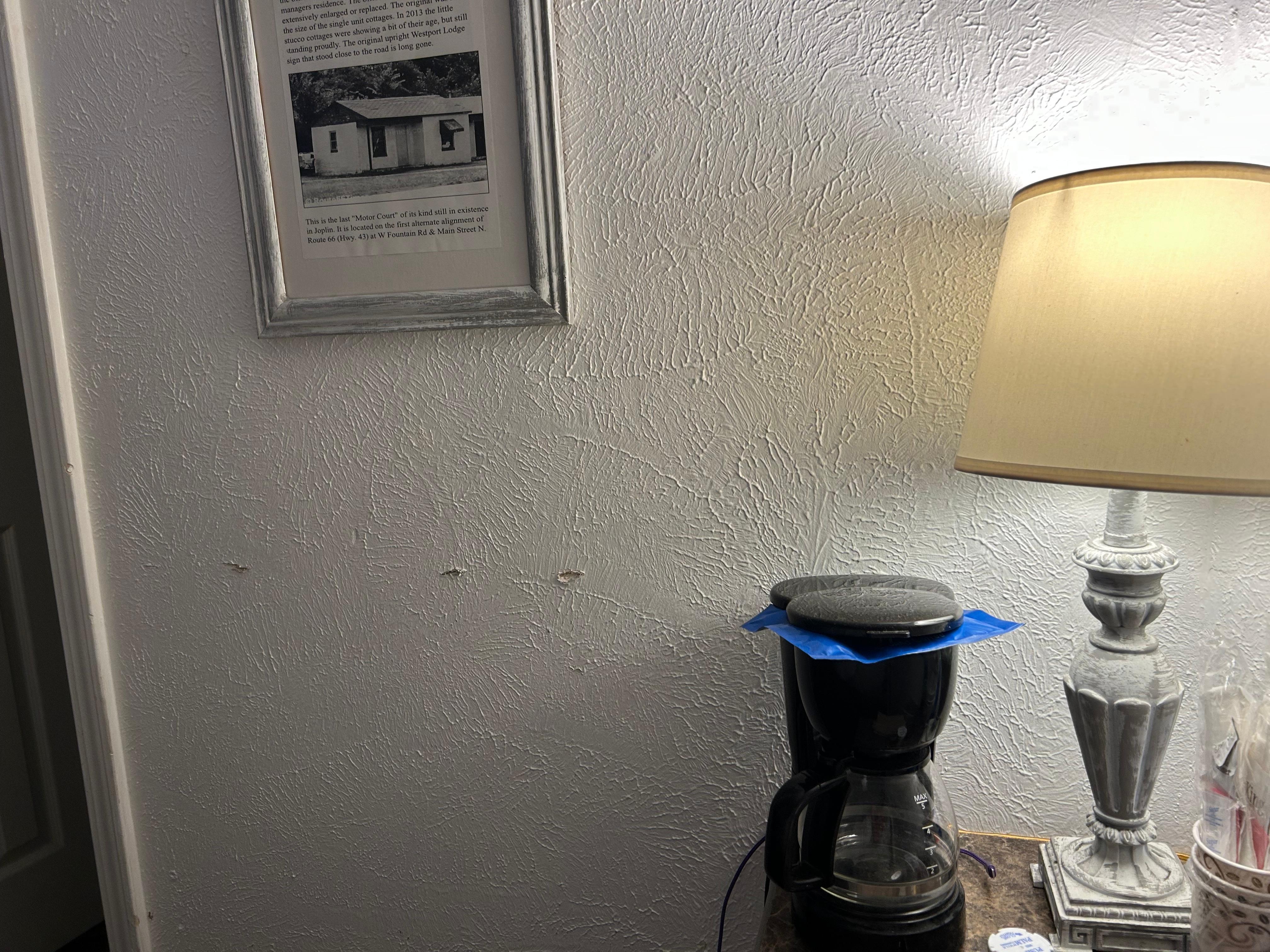 Facing towards bathroom