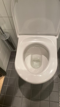 Brune pletter på toilettet