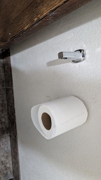 Toilet paper dispenser missing roller