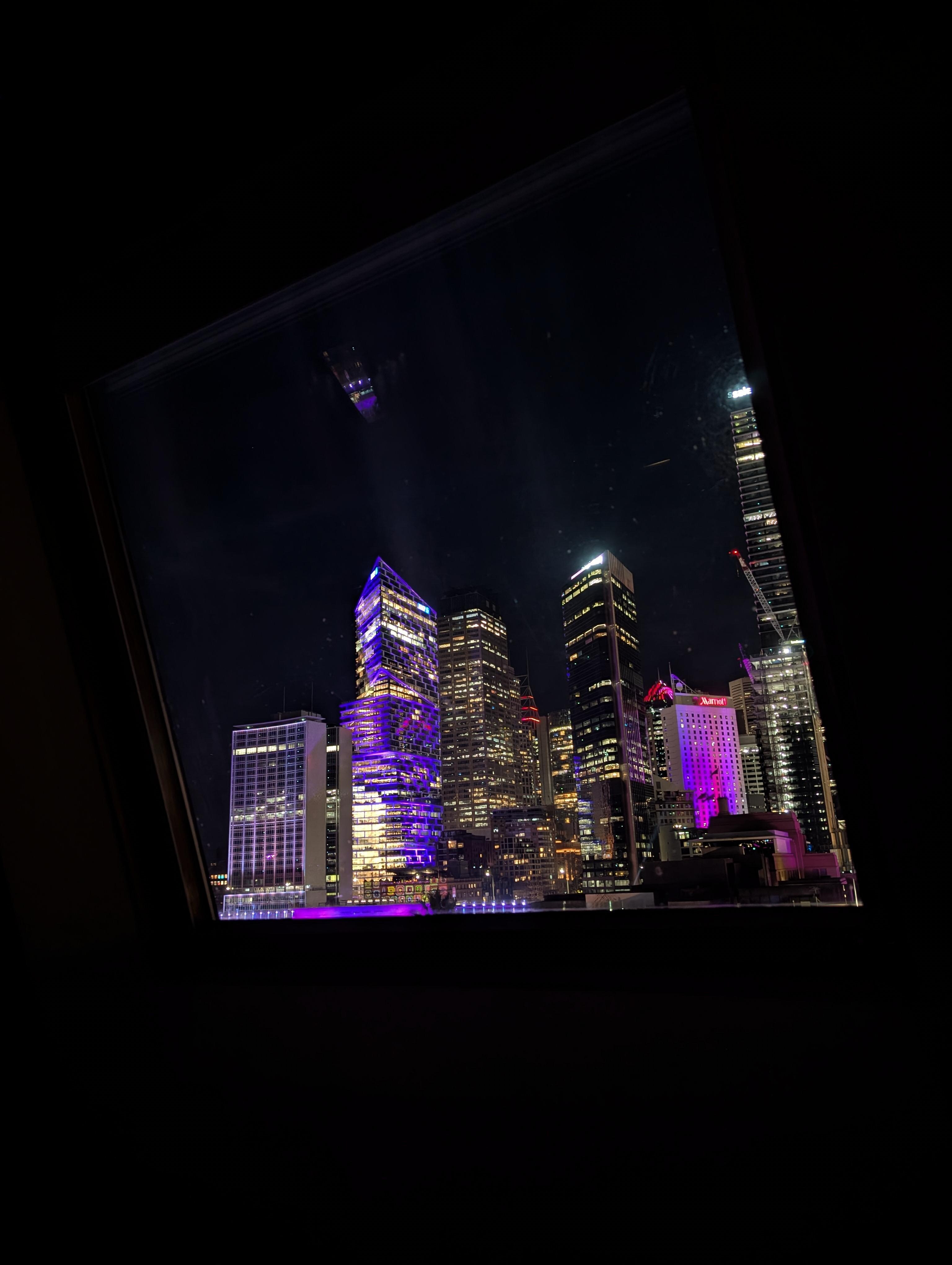 Got lucky with timing and was there for vivid sydney. View from the bed
Room #610