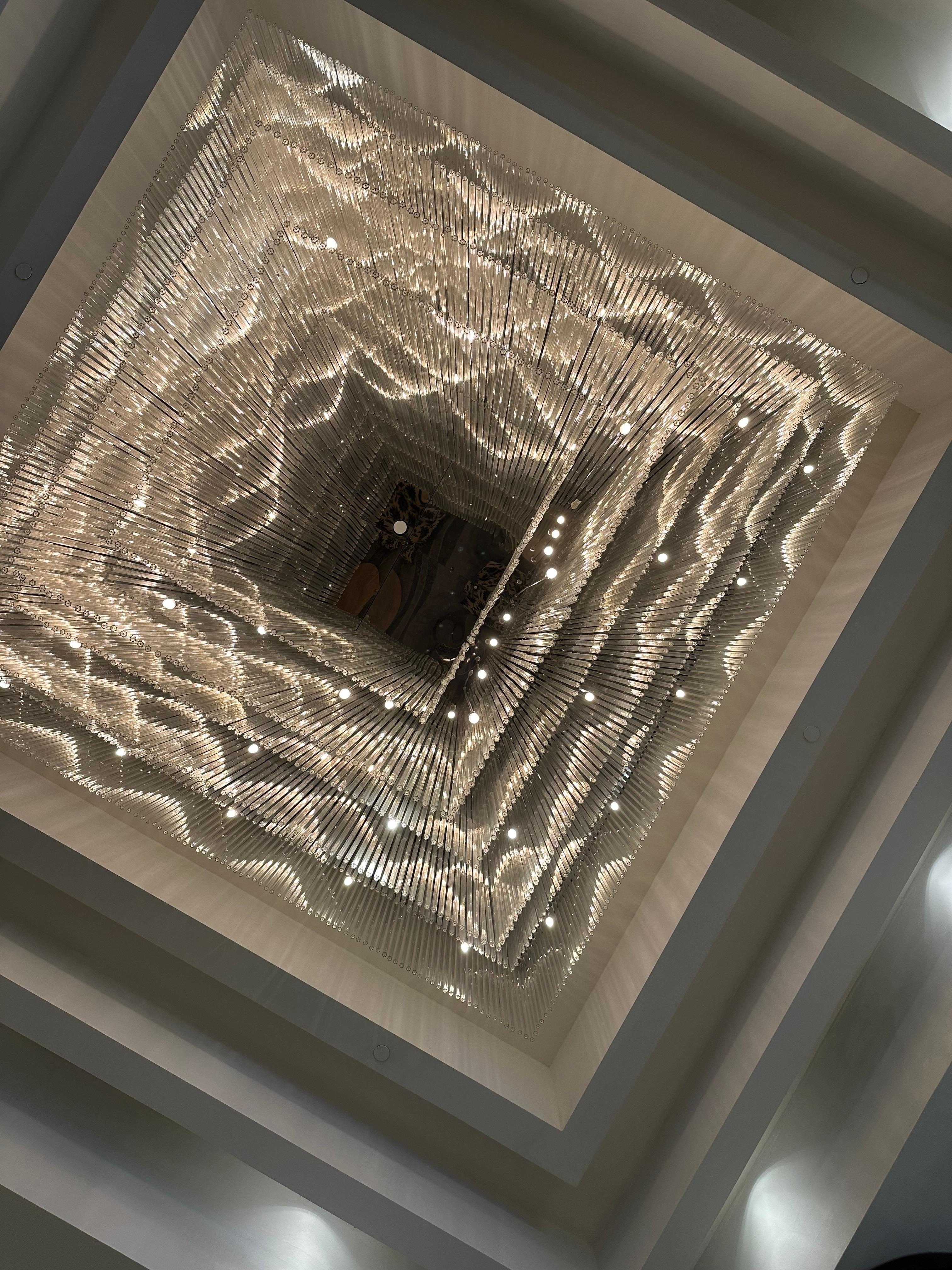 Chandelier at the bar