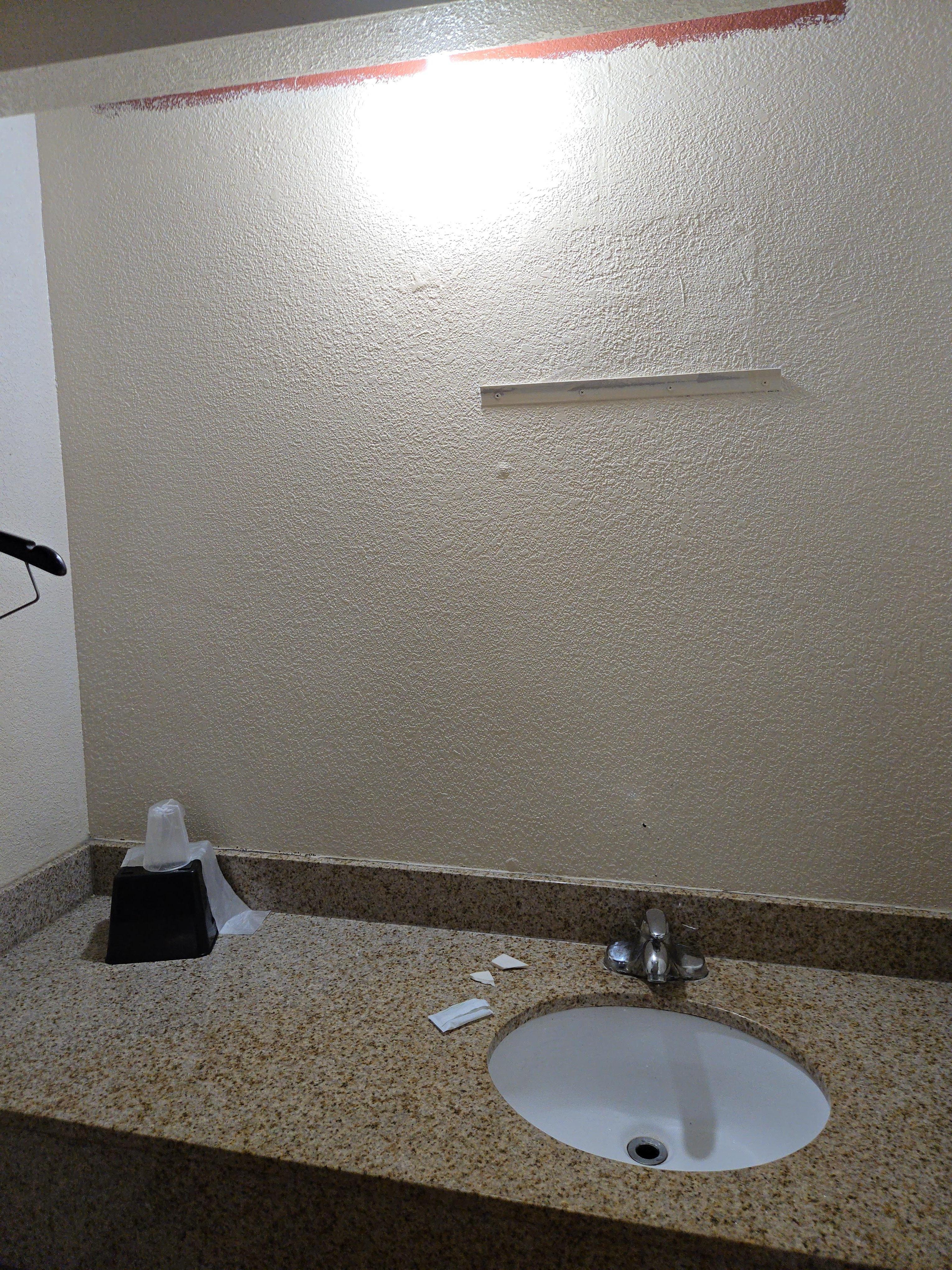 Bare dangling light bulb 