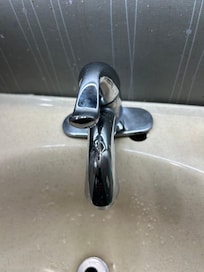 Bathroom Faucet base off the sink - Broken
