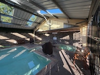 Natural Hot Springs fed Pool and hot tubs…3 different temperatures to choose from