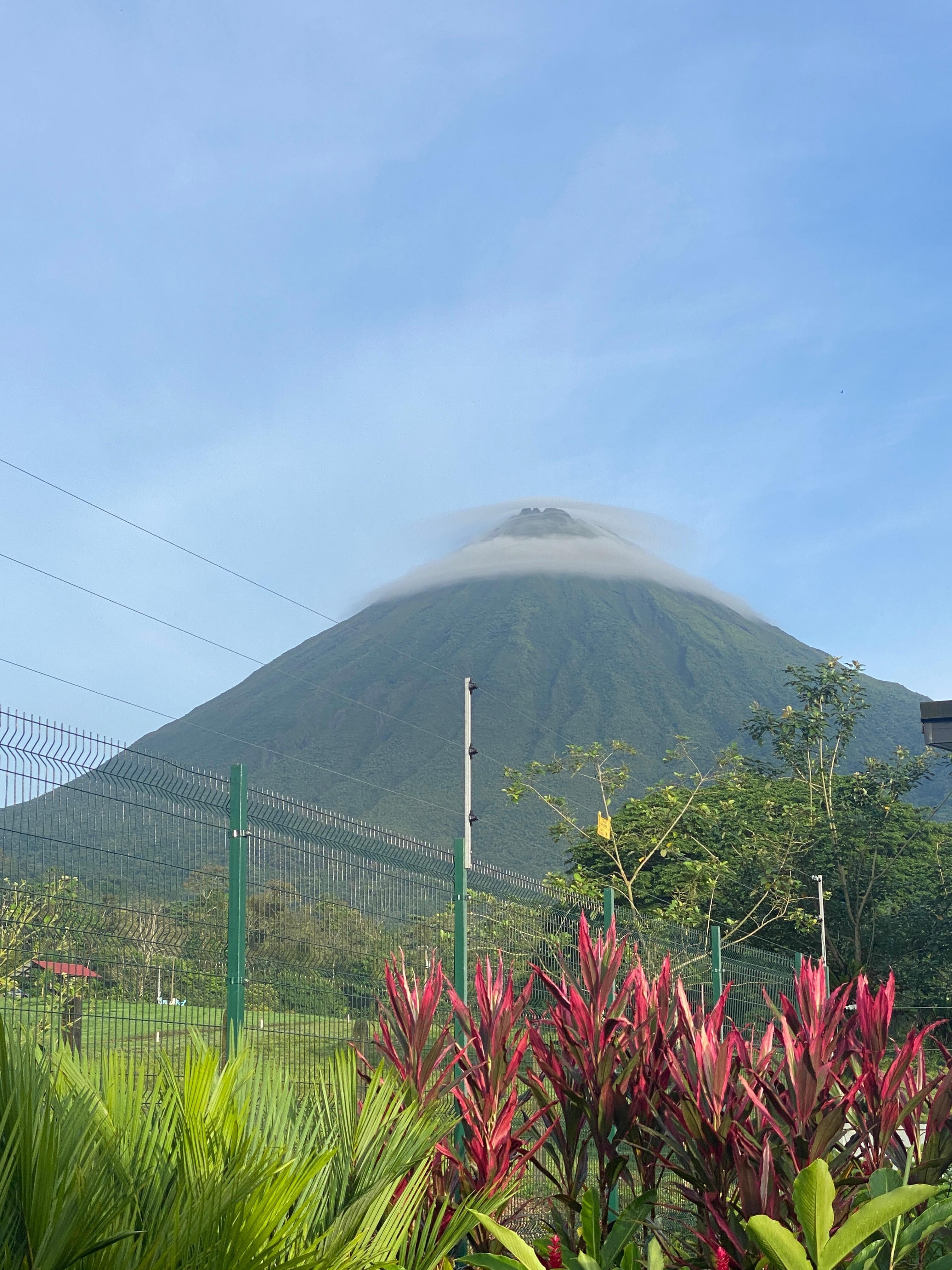 Morning views of the Arenal volcano.