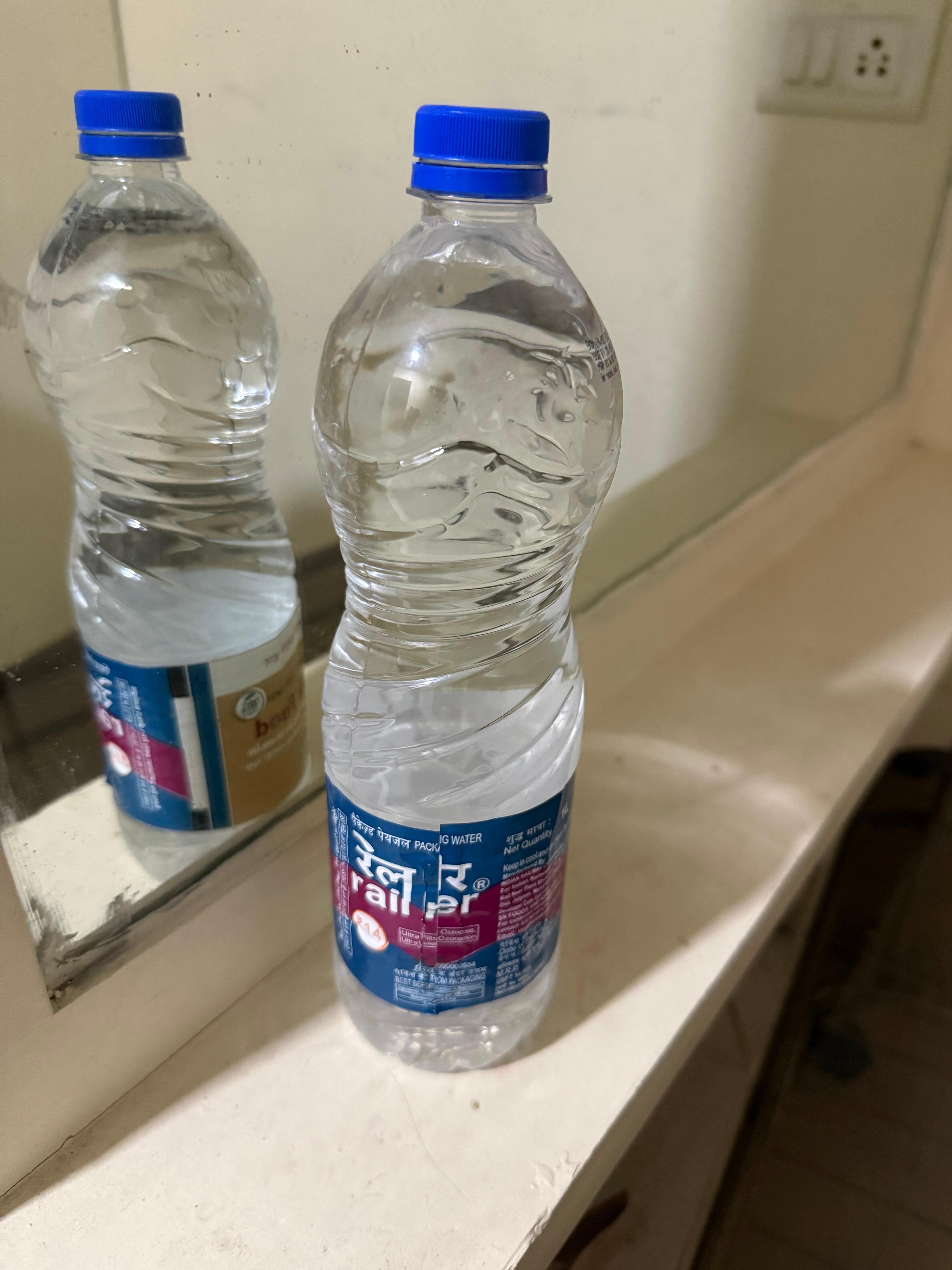 Gave unpacked water from railway