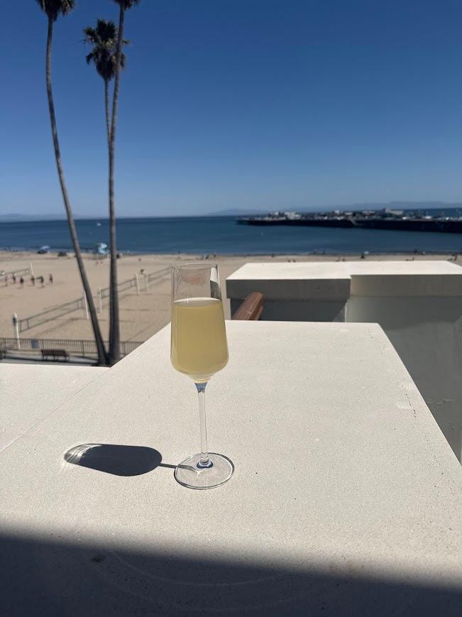 Please excuse the lipstick on my complimentary champagne on arrival. This is the view on my balcony